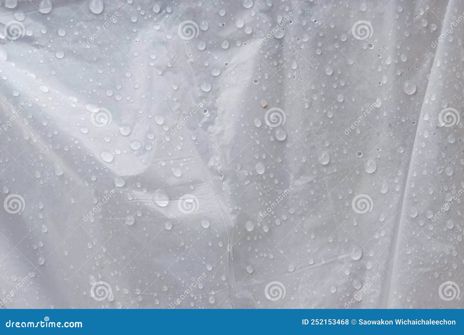 Blurred Many Rain Droplets on a Plastic Sheet Surface for Background ...