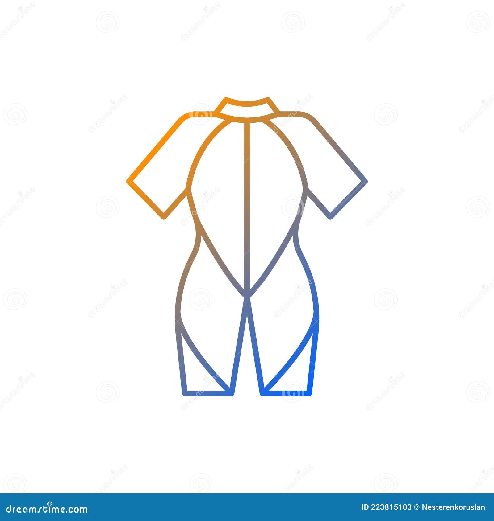 Wetsuit Gradient Linear Vector Icon Stock Vector - Illustration of surfing, linear: 223815103