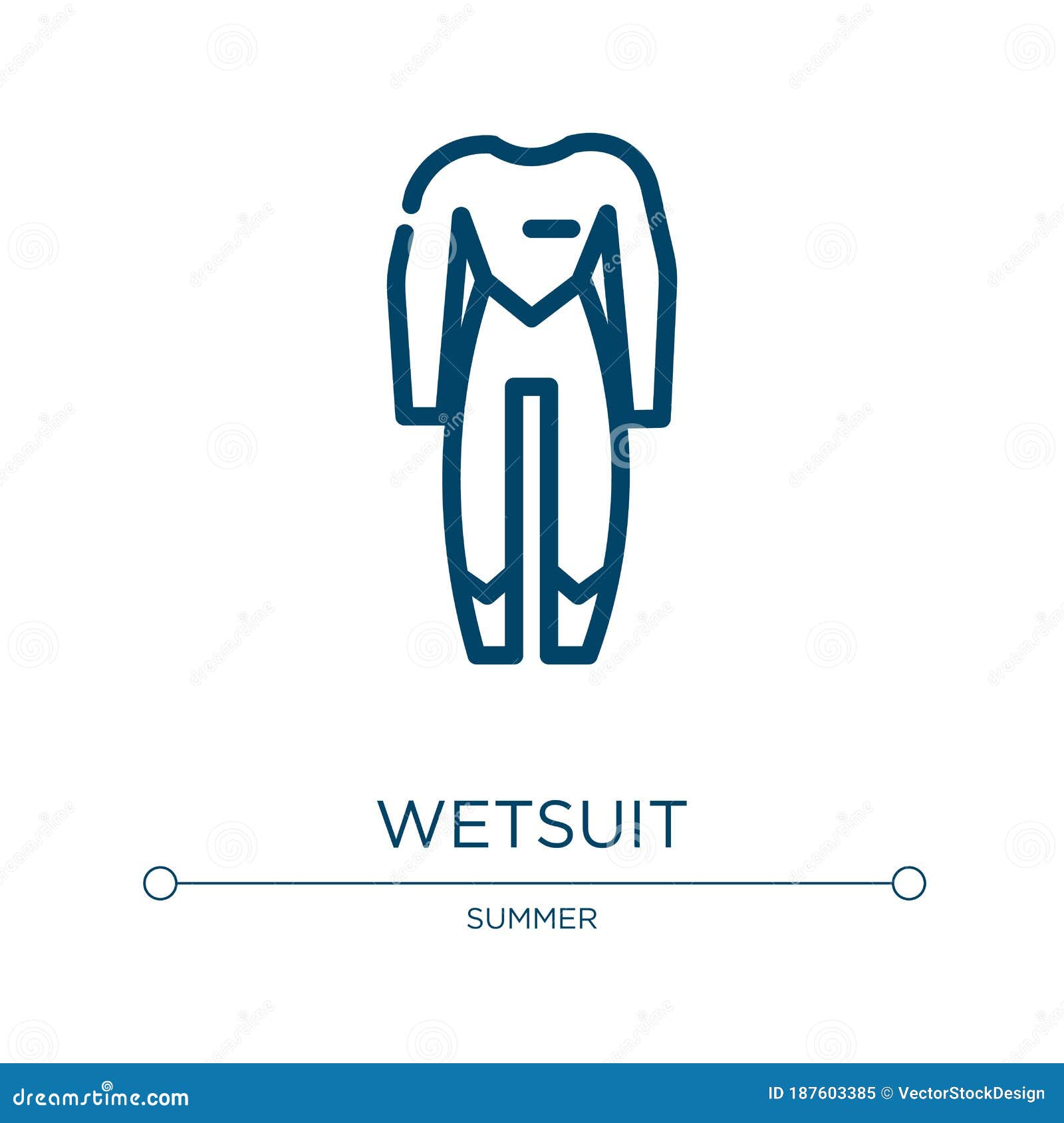 Wetsuit Icon. Linear Vector Illustration from Summer Collection ...