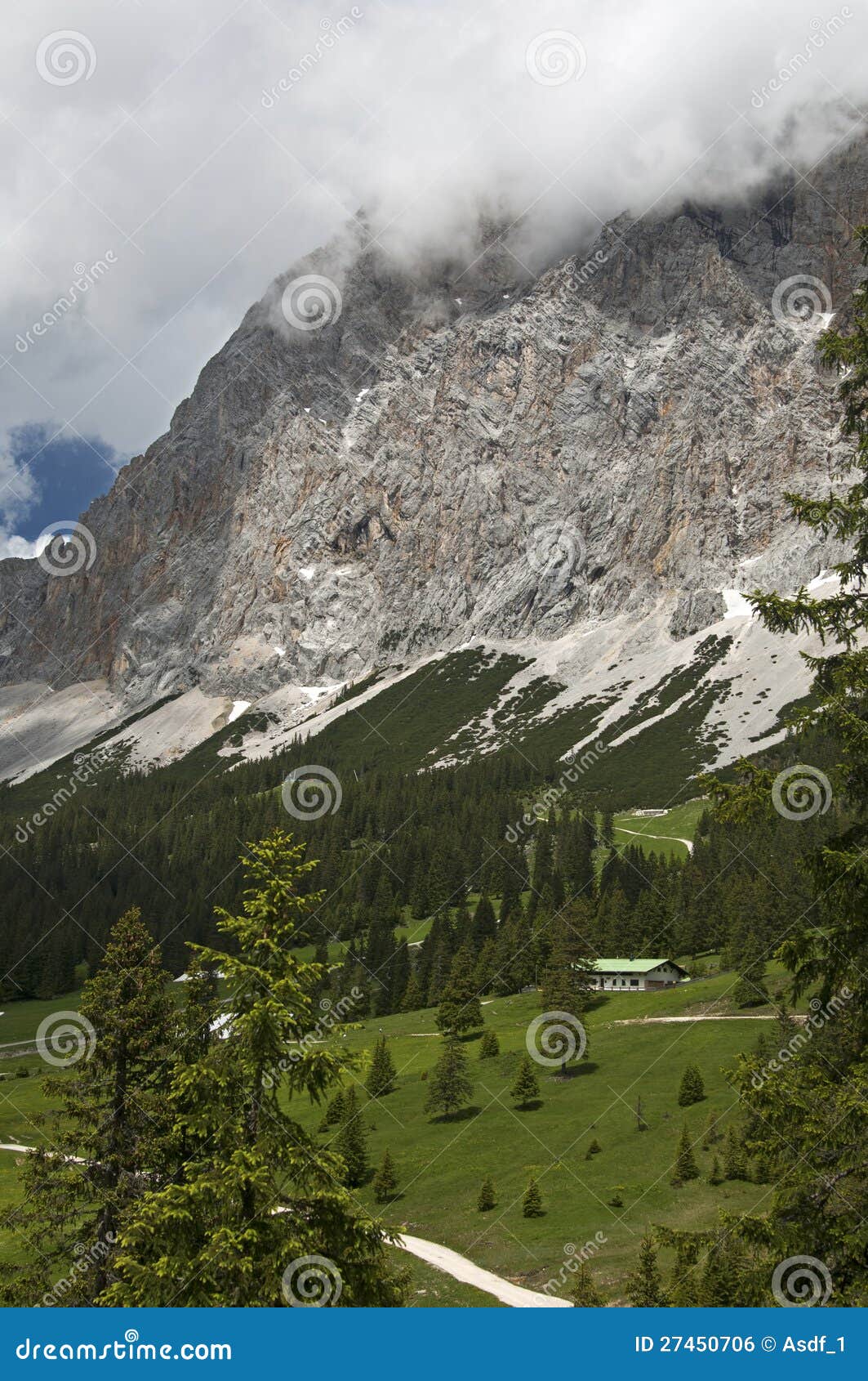 Wetterstein Mountain Range, Ehrwald, Tyrol Stock Photo - Image of ...