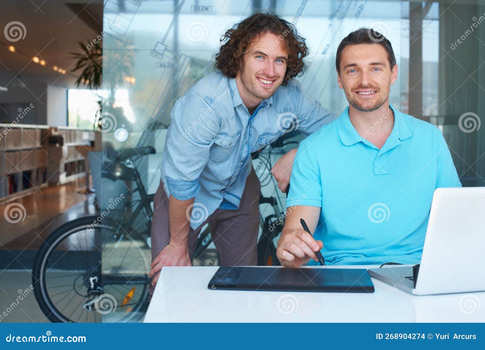 Weve Been Called the Dynamic Duo. Two Coworkers Working on a Laptop in ...