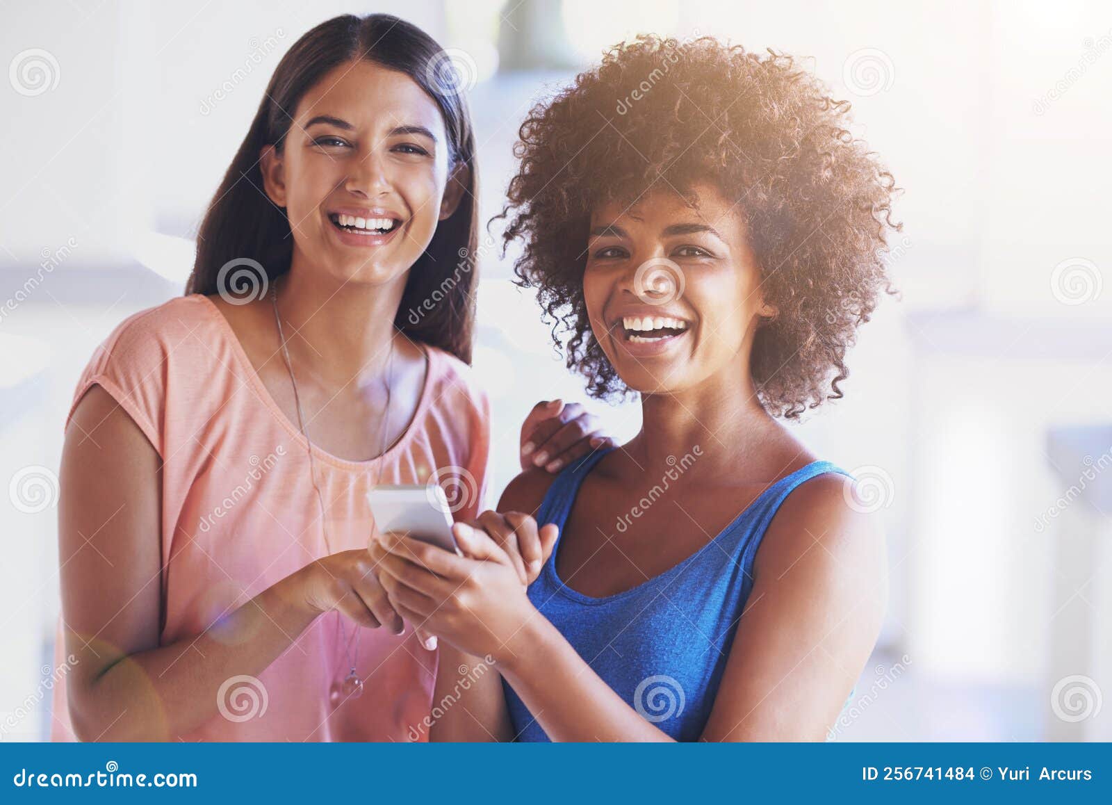 Weve Got that Bestie Connection. Two Girlfriends Hanging Out Together ...