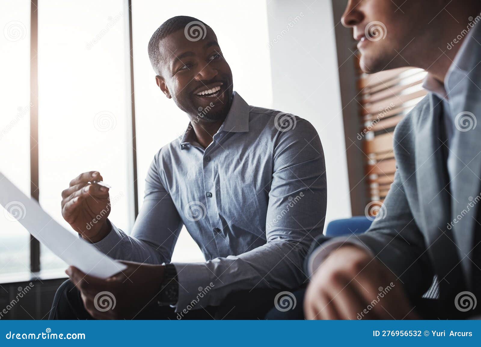 Weve Got a Solid Plan Right Here. Two Businessmen Going through ...