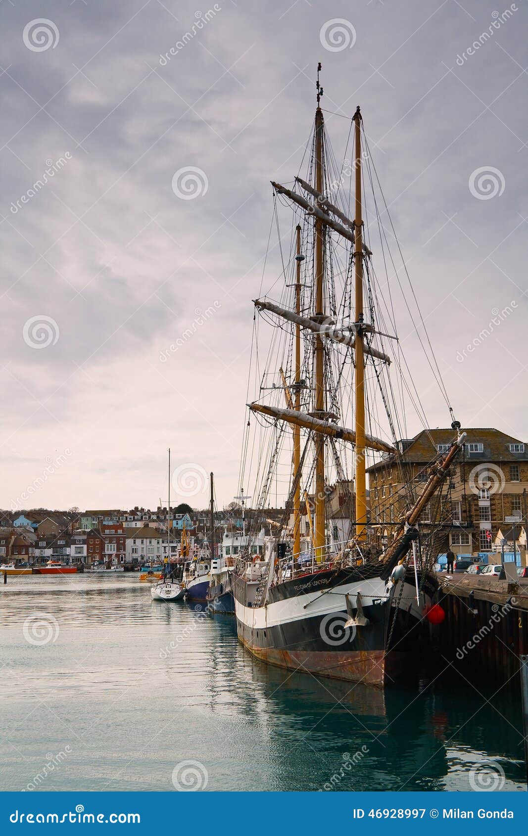 Weymouth Harbour in Dorset. Editorial Photography - Image of boats ...