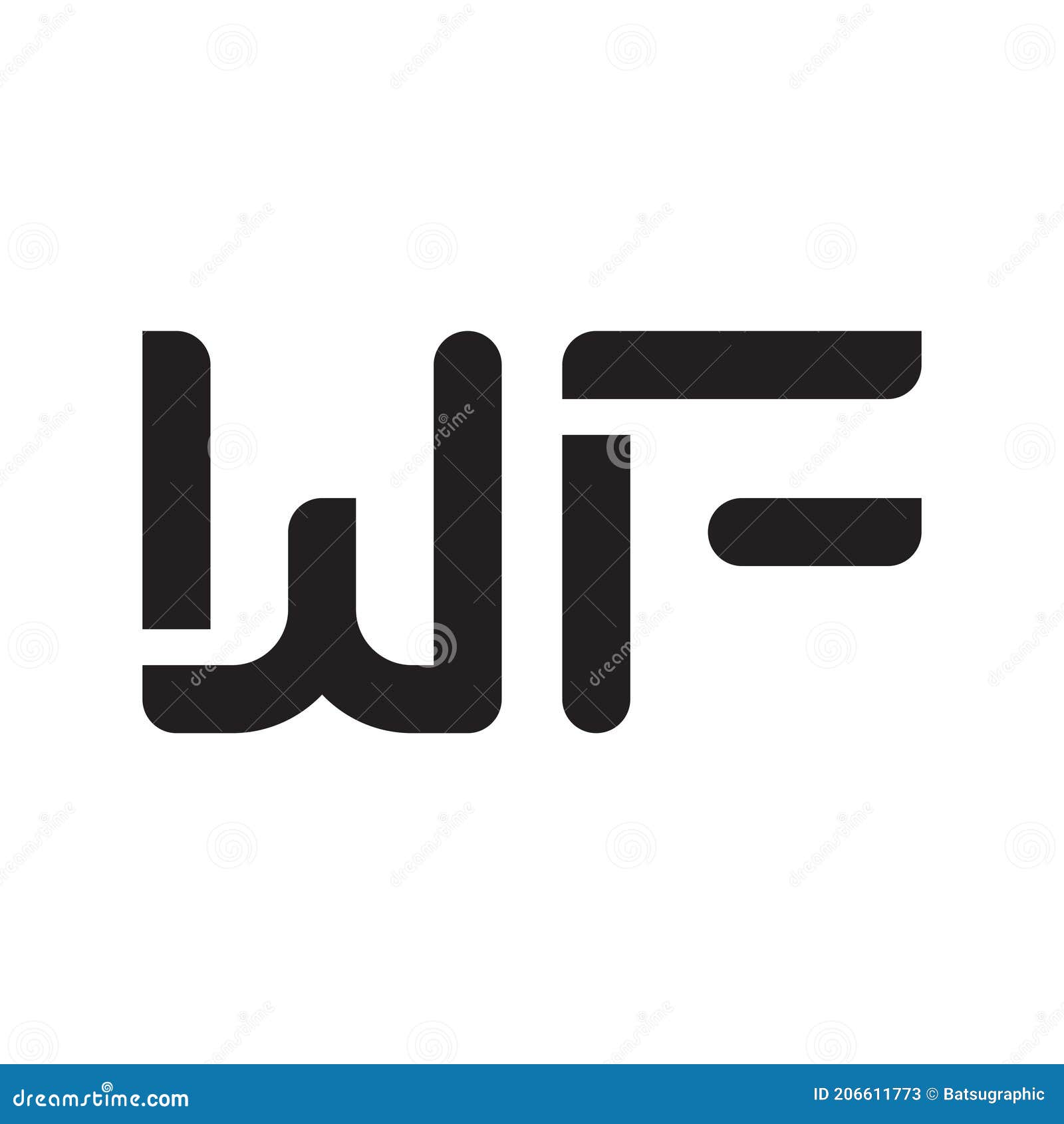 Wf Initial Letter Vector Logo Icon Stock Vector - Illustration of ...