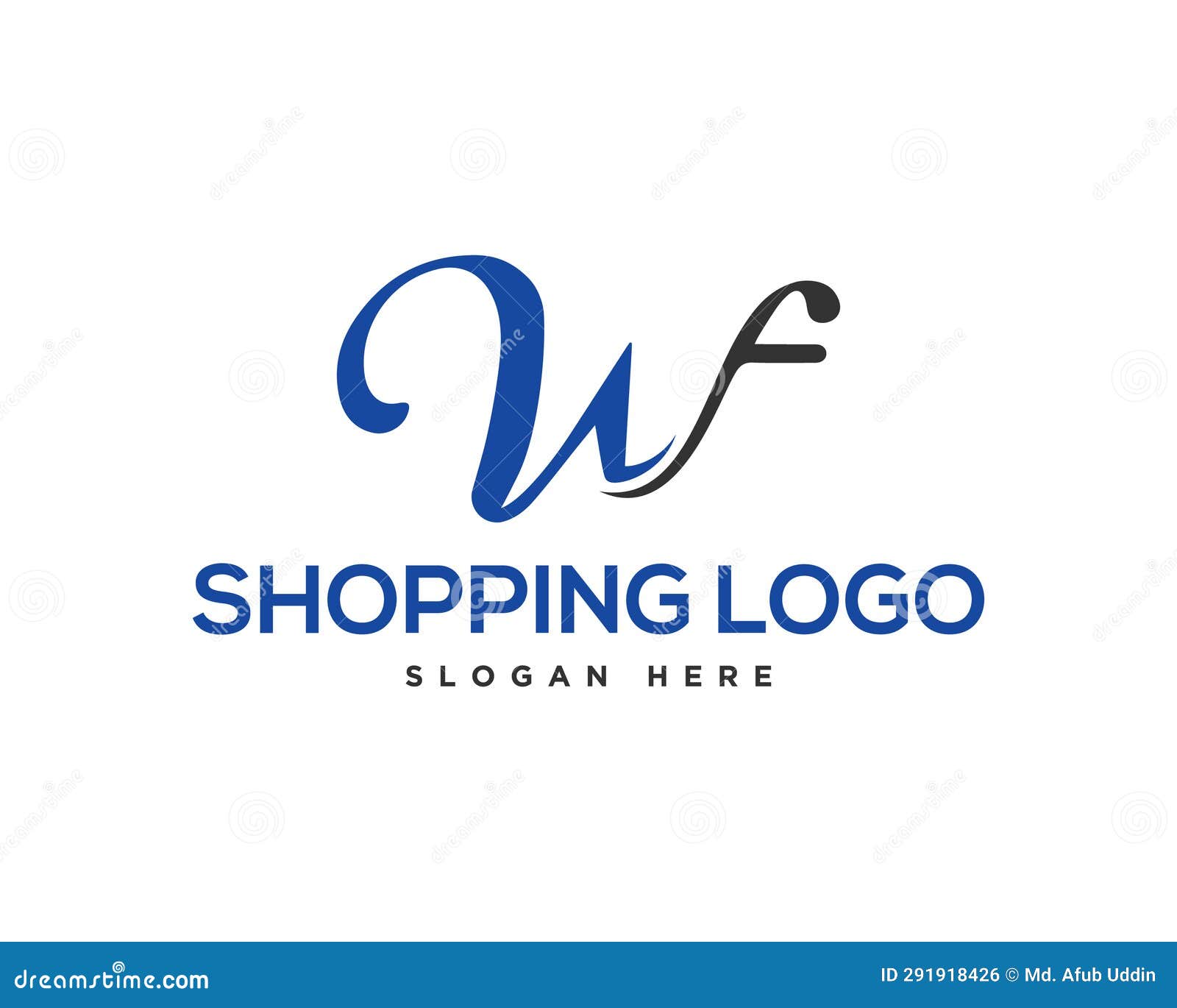 WF Logo Icon Design Vector Template. Stock Illustration - Illustration ...