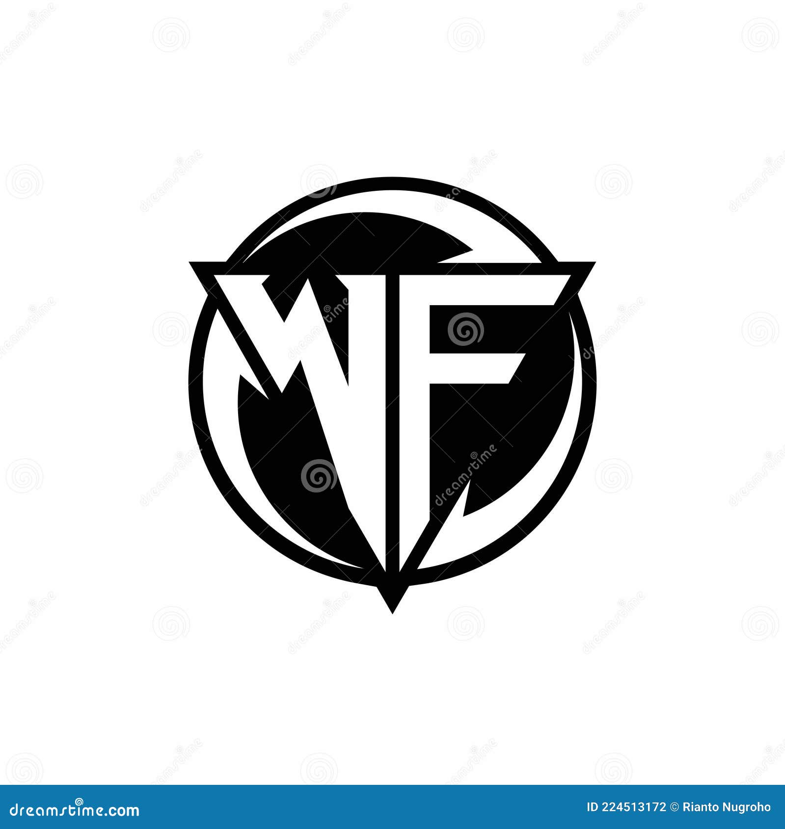 WF Logo Monogram Design Template Stock Vector - Illustration of logo ...