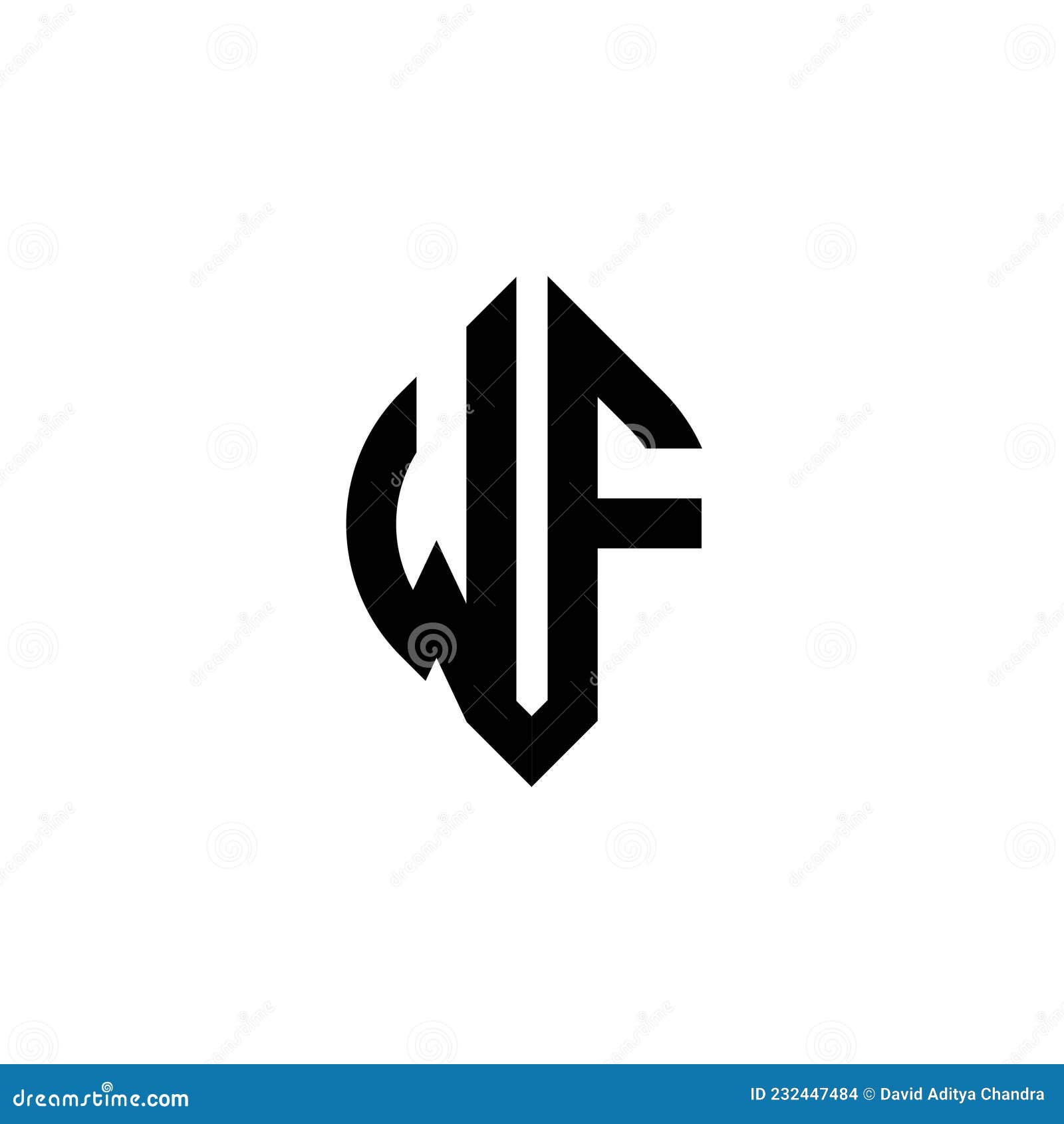 WF Logo Monogram Geometric Shape Style Stock Vector - Illustration of ...