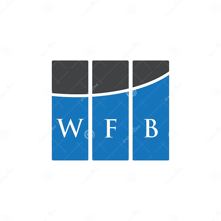 WFB Letter Logo Design on WHITE Background. WFB Creative Initials ...