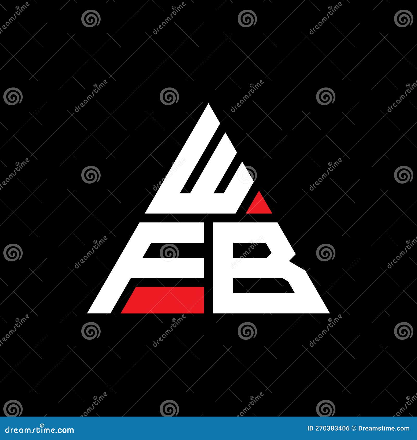 WFB Triangle Letter Logo Design with Triangle Shape. WFB Triangle Logo ...