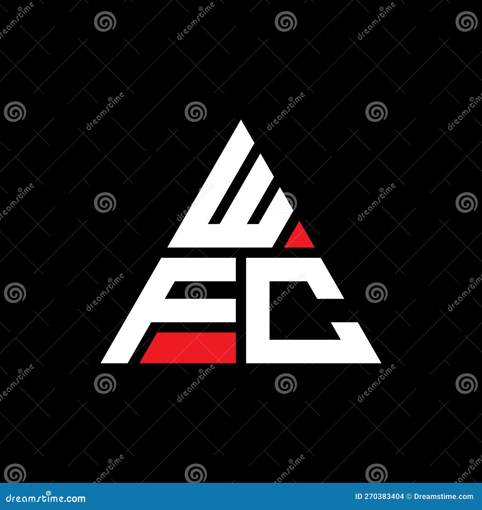 WFC Triangle Letter Logo Design with Triangle Shape. WFC Triangle Logo ...