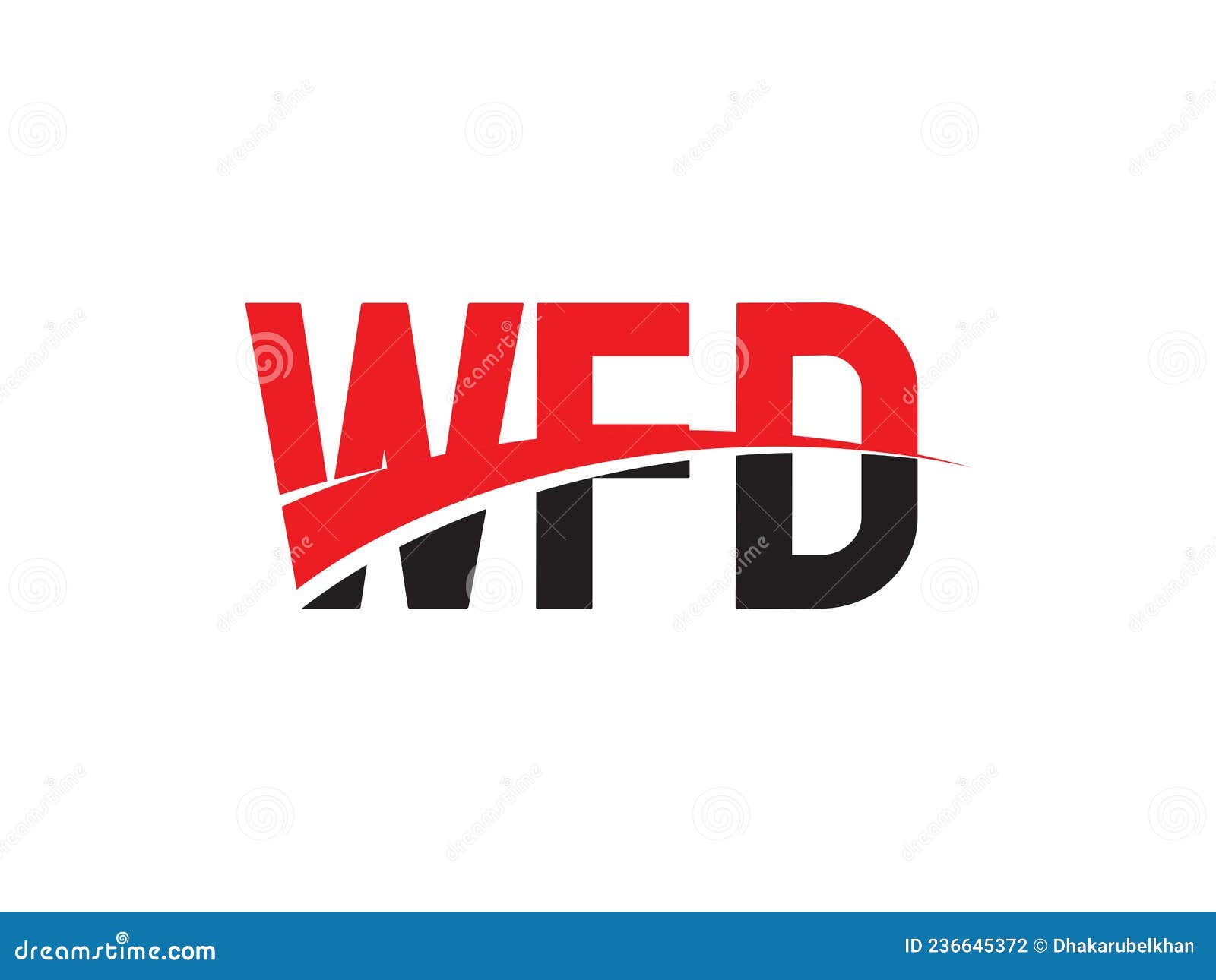 WFD Letter Initial Logo Design Vector Illustration Stock Vector ...