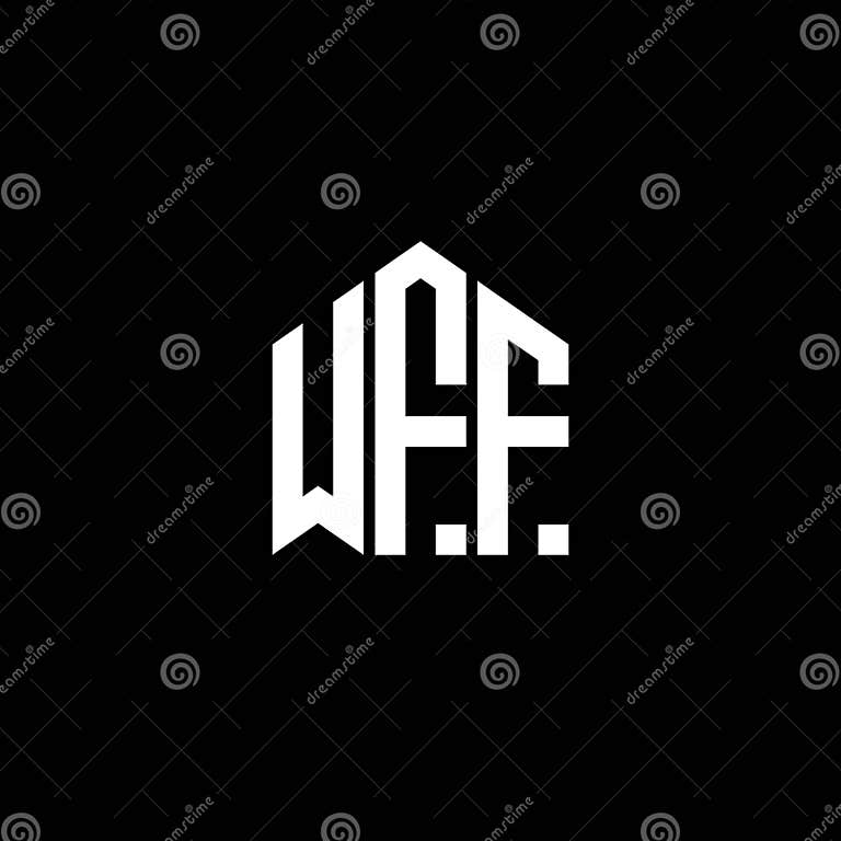 WFF Letter Logo Design on BLACK Background. WFF Creative Initials ...
