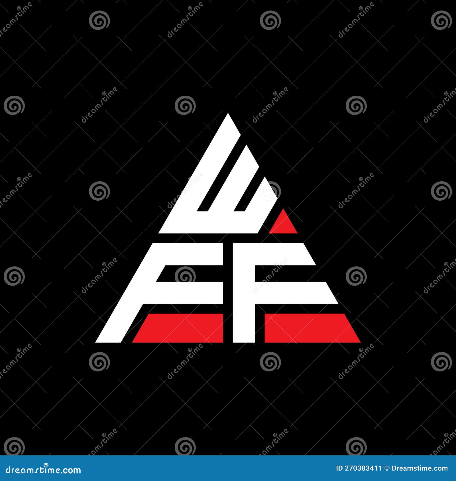 WFF Triangle Letter Logo Design with Triangle Shape. WFF Triangle Logo ...