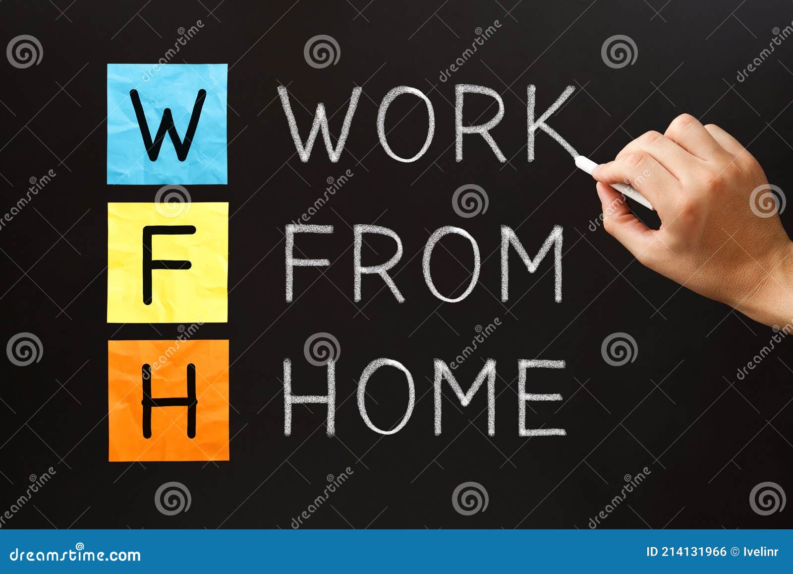 WFH Work from Home Acronym Concept Stock Photo - Image of flexibility ...