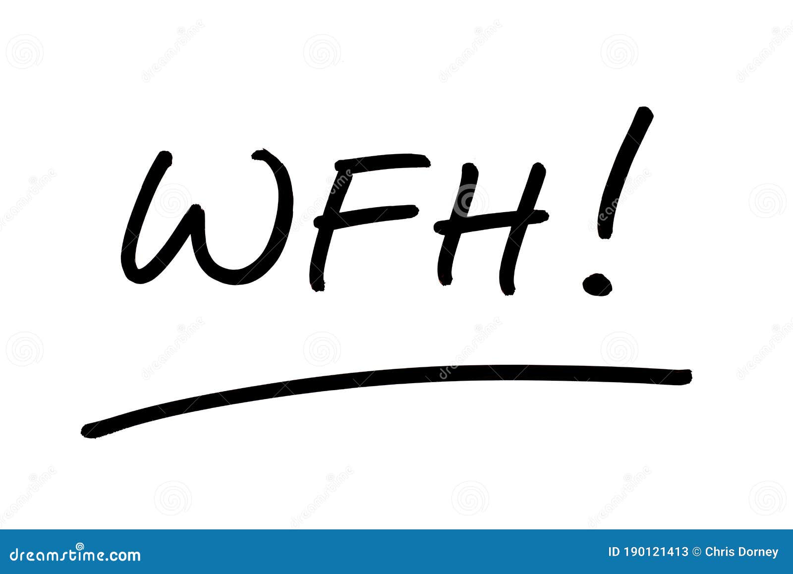 WFH! - Working from Home stock image. Image of medical - 190121413