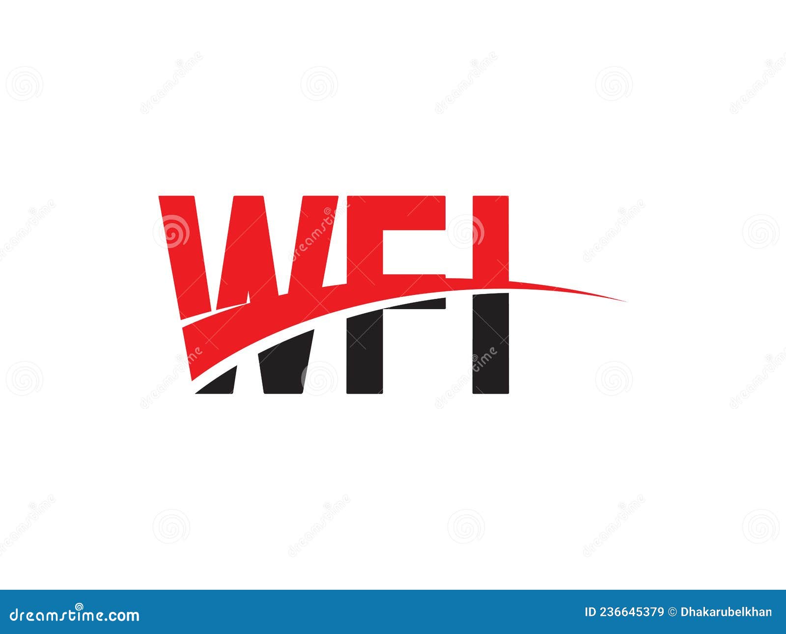 WFI Letter Initial Logo Design Vector Illustration Stock Vector ...