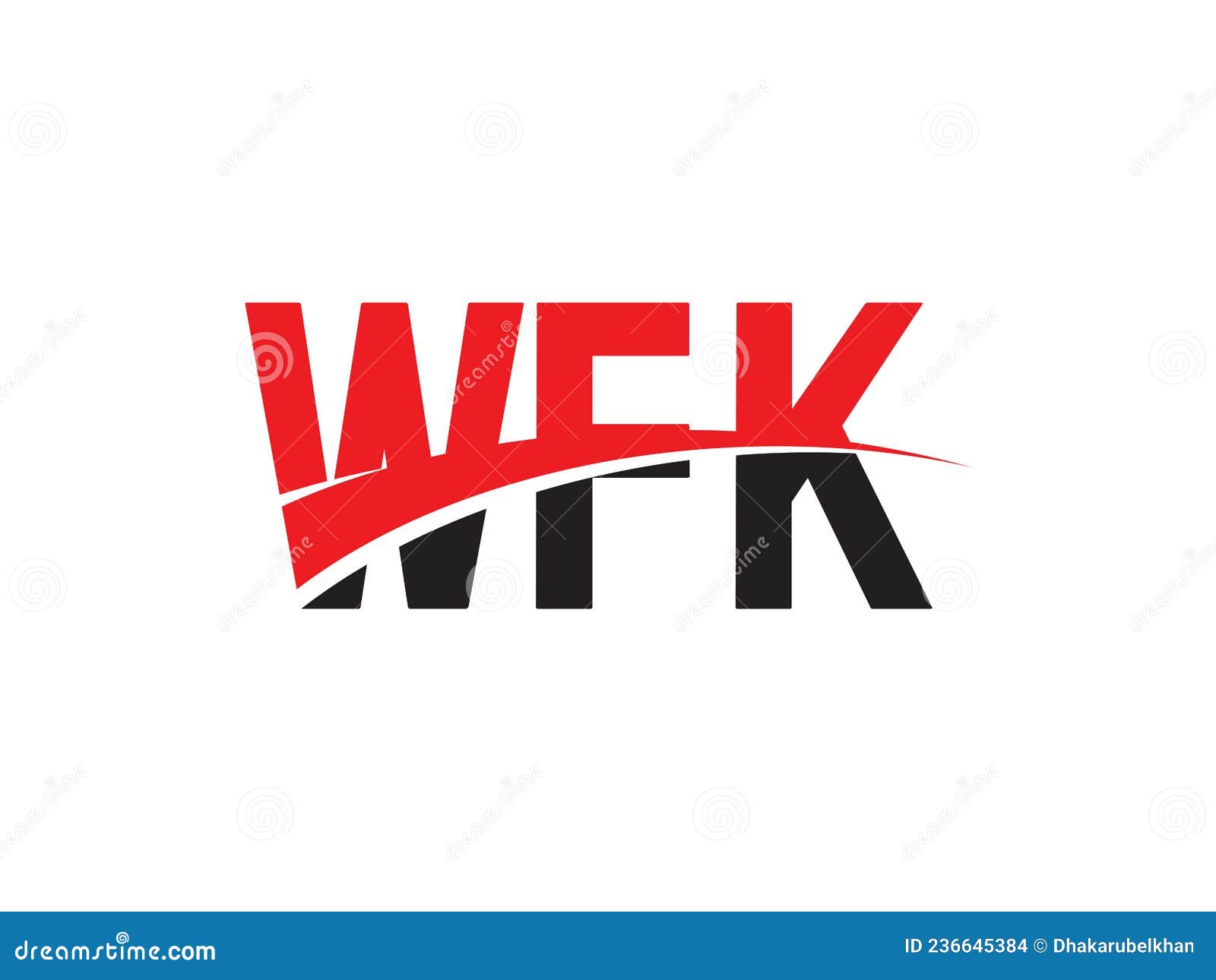 WFK Letter Initial Logo Design Vector Illustration Stock Vector ...