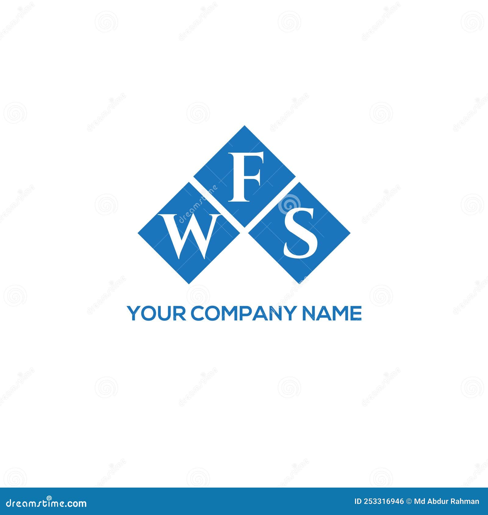 WFS Letter Logo Design on WHITE Background. WFS Creative Initials ...