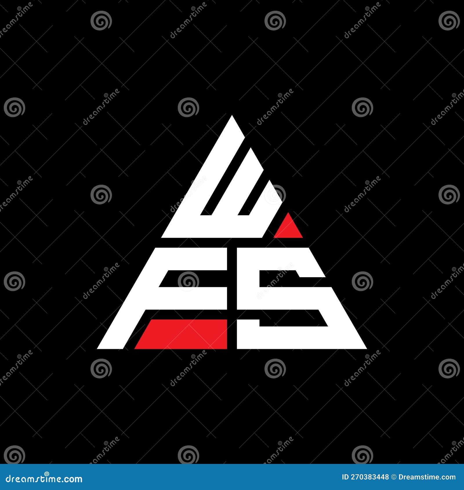 WFS Triangle Letter Logo Design with Triangle Shape. WFS Triangle Logo ...