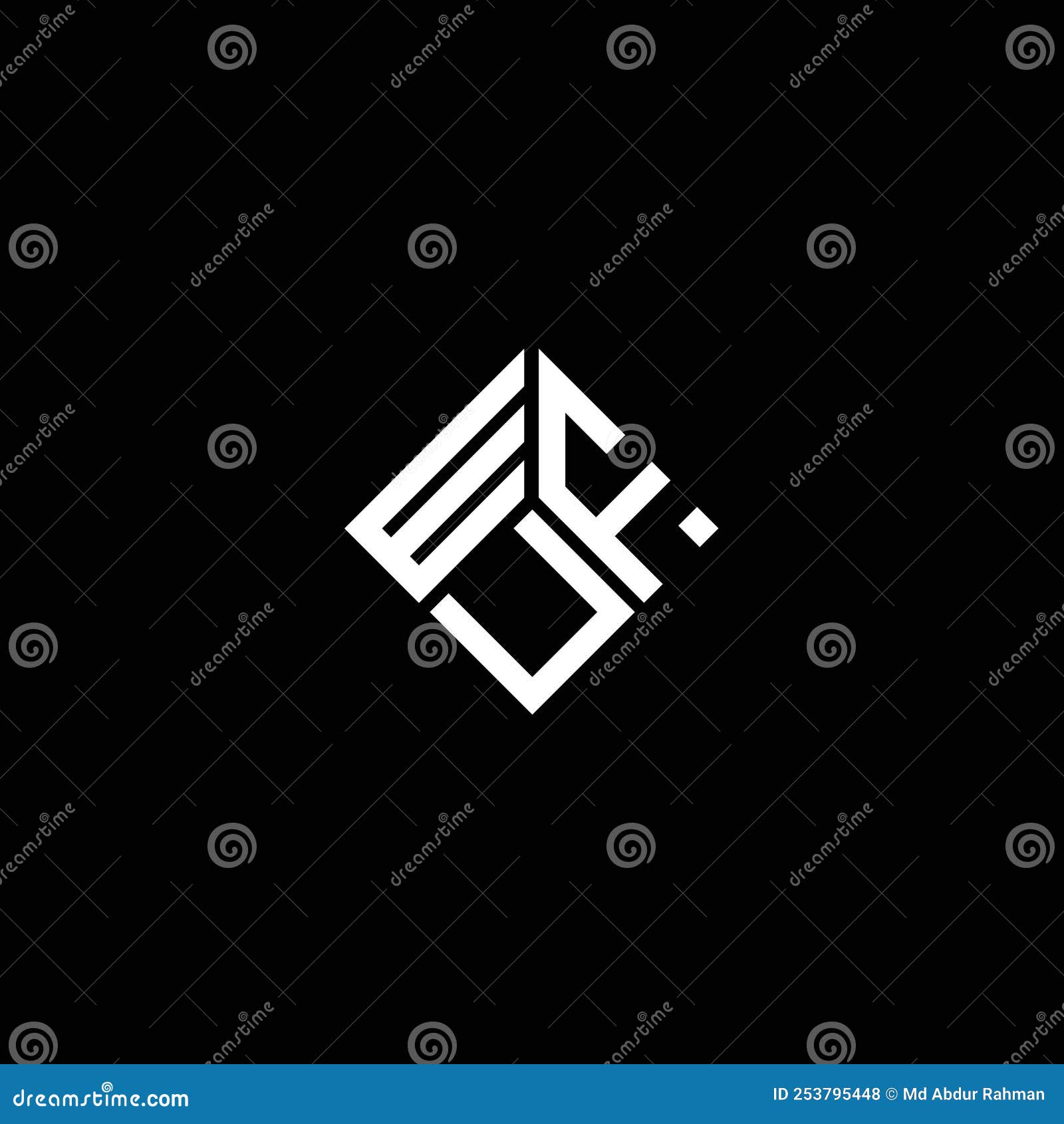 WFU Letter Logo Design on WHITE Background. WFU Creative Initials ...