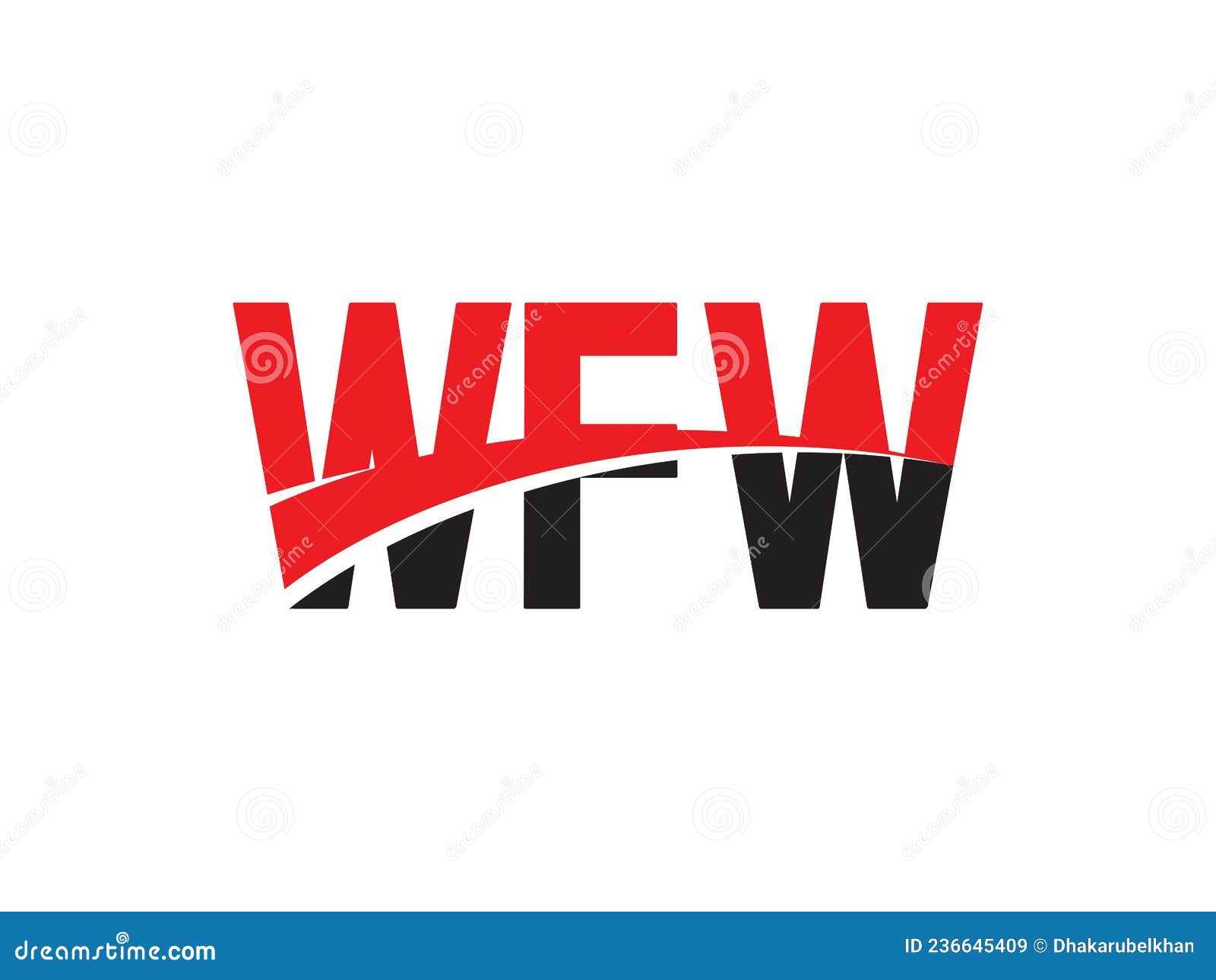 WFW Letter Initial Logo Design Vector Illustration Stock Vector ...