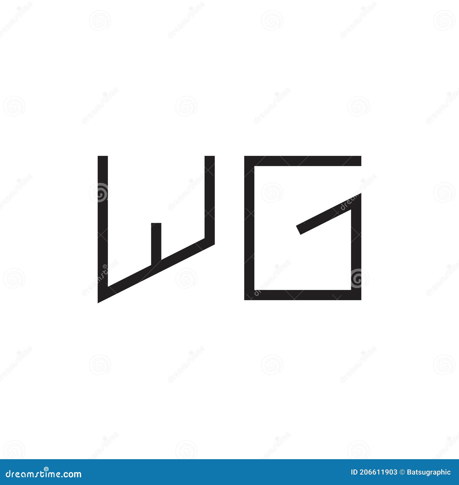 Wg Initial Letter Vector Logo Icon Stock Vector - Illustration of ...