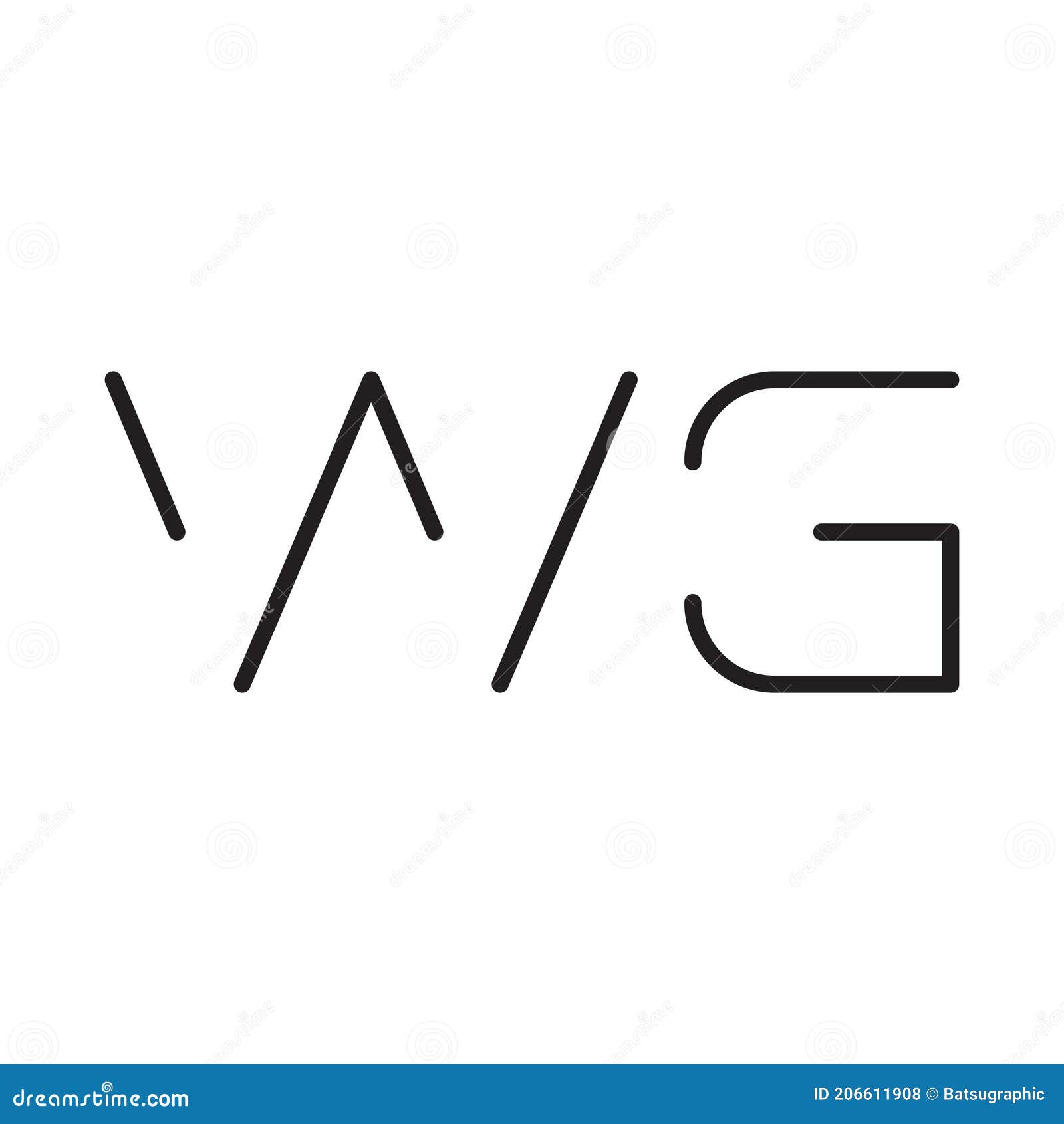 Wg Initial Letter Vector Logo Icon Stock Vector - Illustration of clean ...