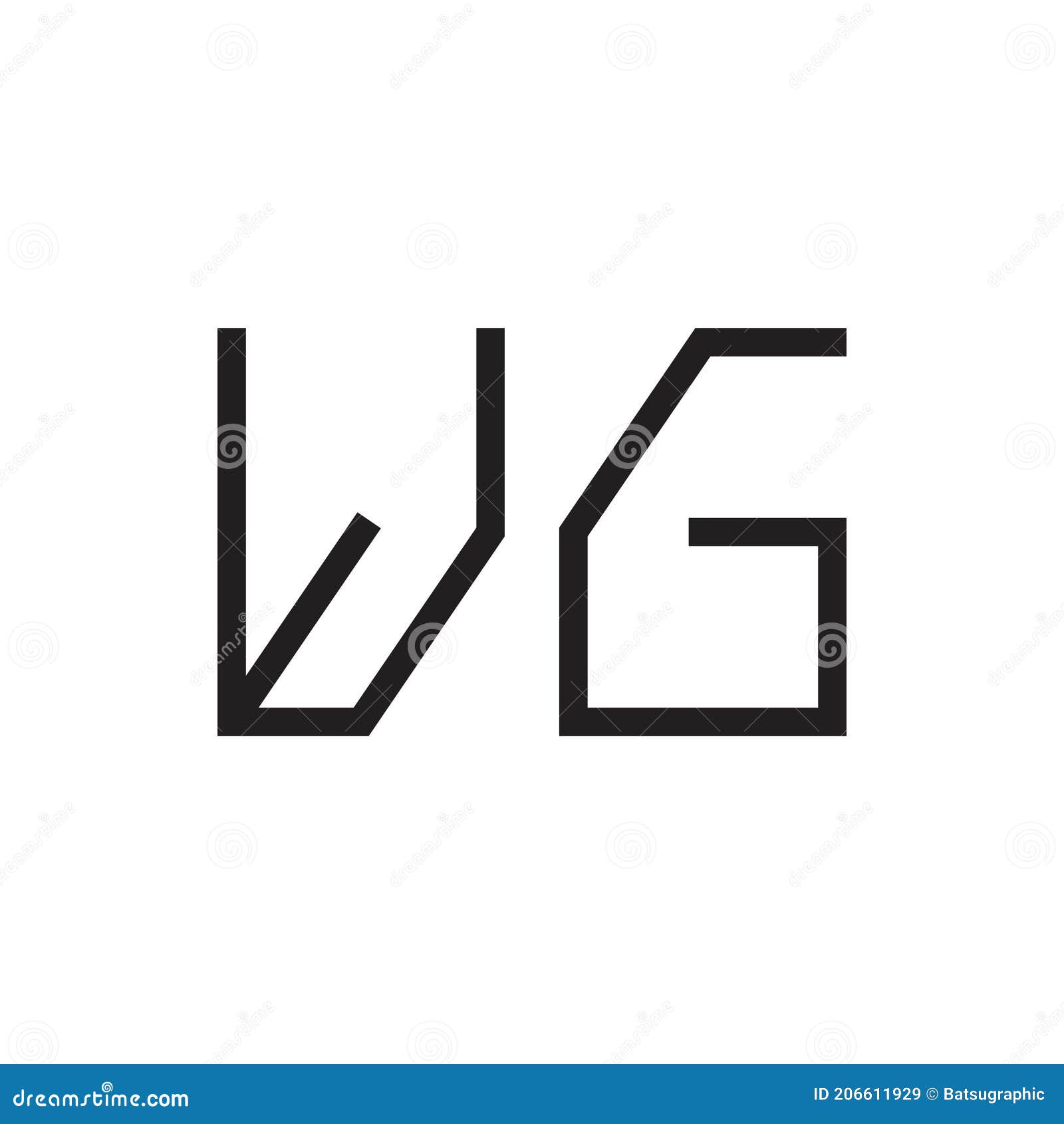 Wg Initial Letter Vector Logo Icon Stock Vector - Illustration of ...