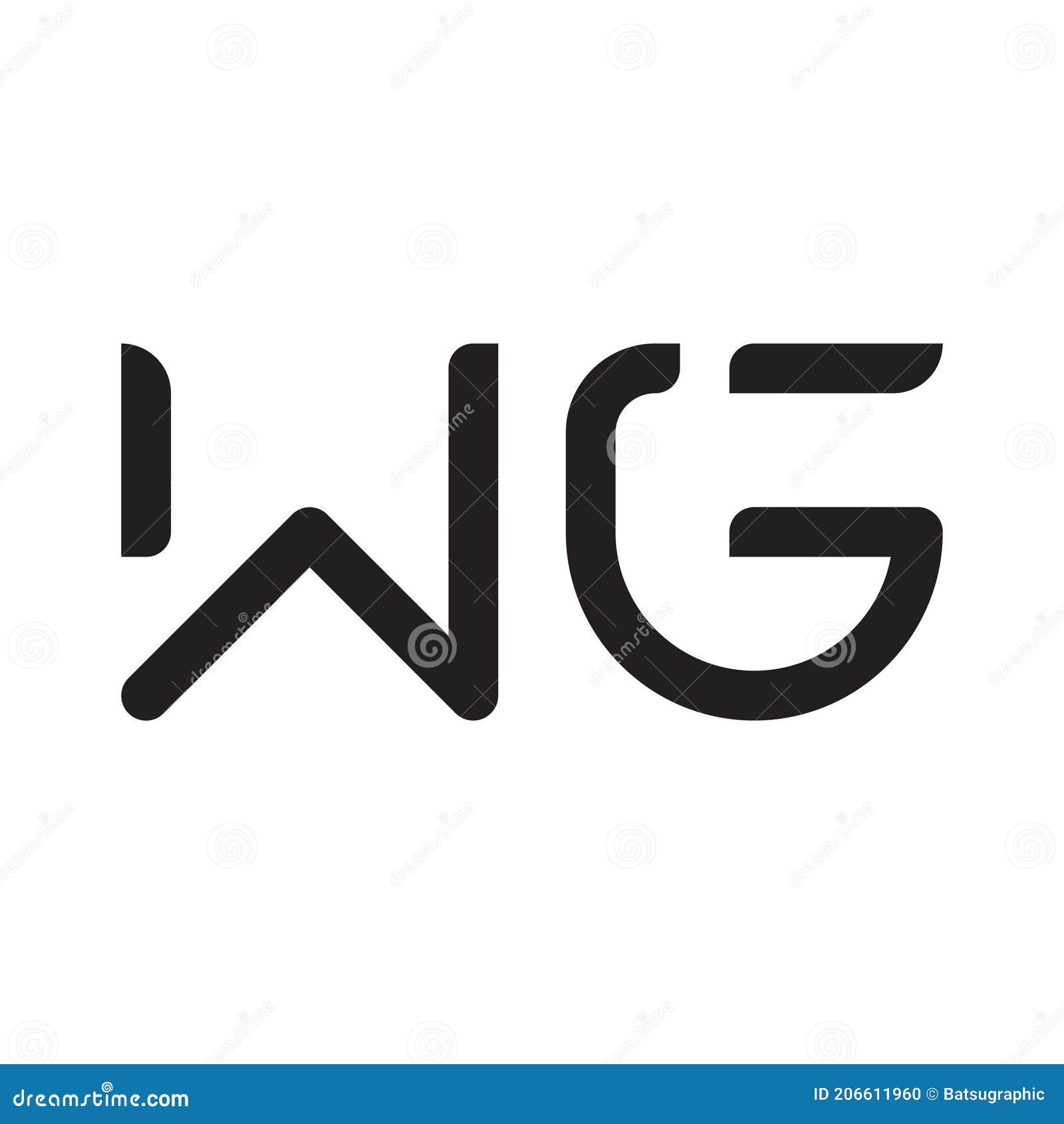 Wg Initial Letter Vector Logo Icon Stock Vector - Illustration of clean ...