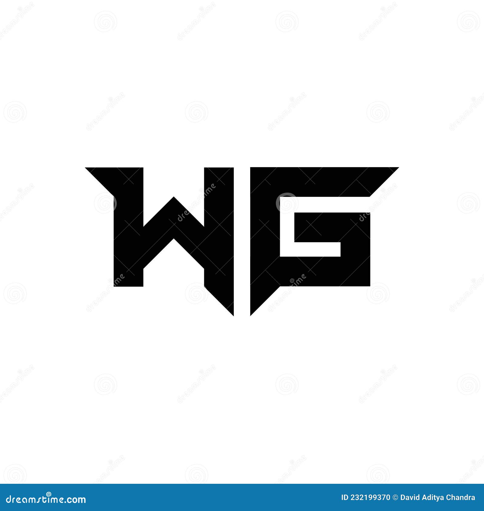 WG Logo Monogram Design Template Stock Vector - Illustration of element ...