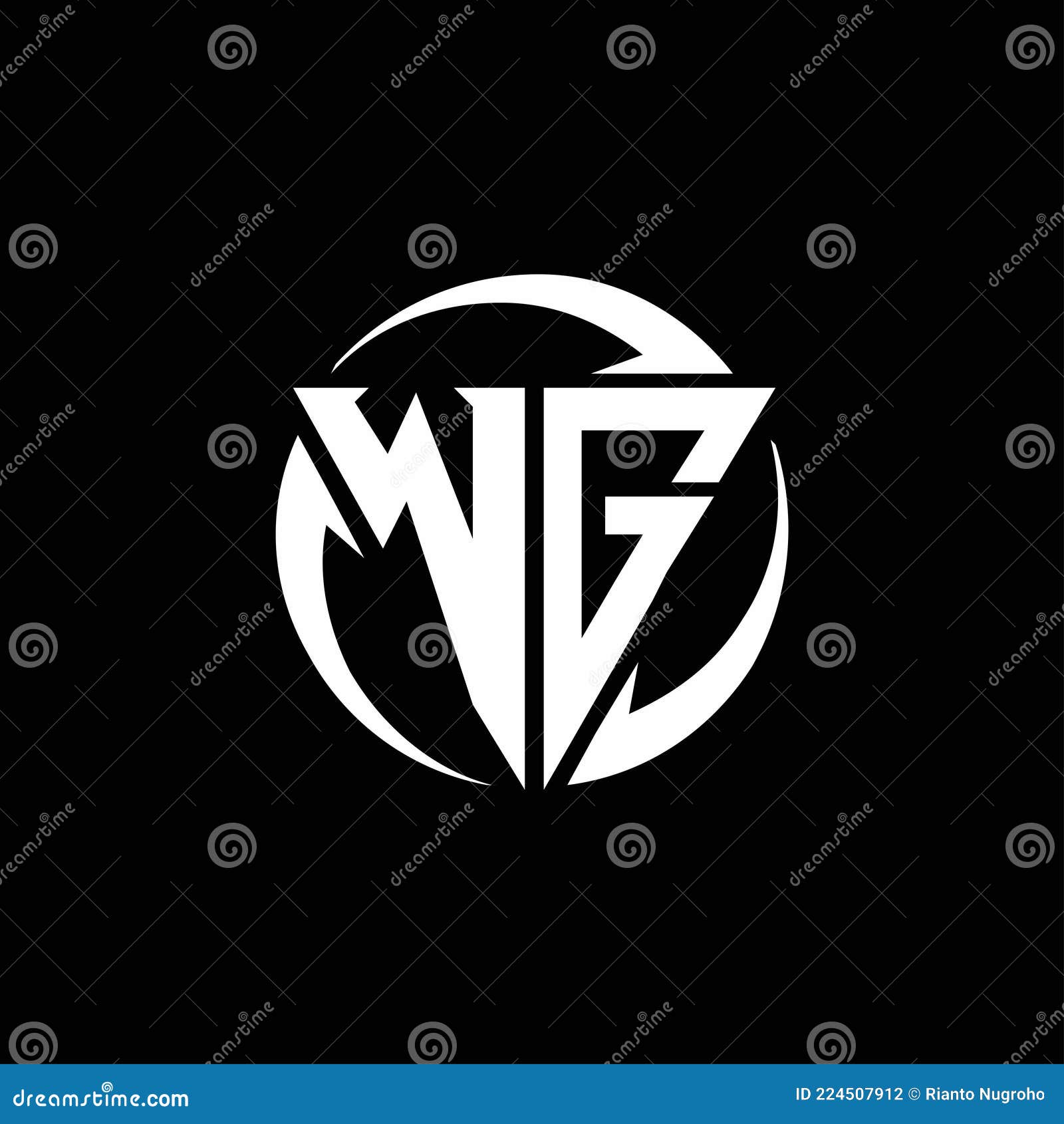 WG Logo Monogram Design Template Stock Vector - Illustration of modern ...