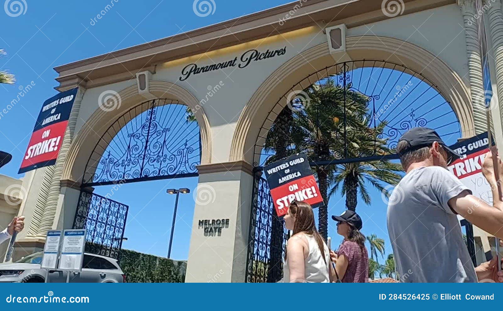Striking SAG AFTRA and WGA Members Picket Paramount Pictures Stock ... Striking SAG AFTRA and WGA Members Picket Paramount Pictures Stock ...