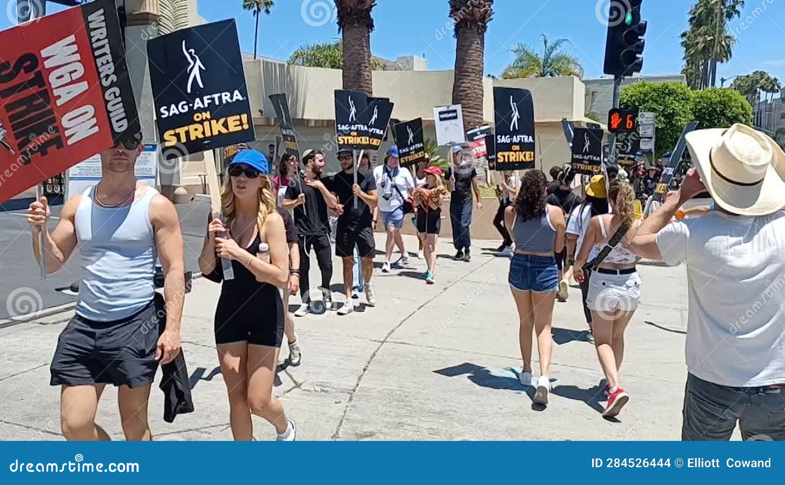 Striking SAG AFTRA and WGA Members Picket Paramount Pictures Stock ... Striking SAG AFTRA and WGA Members Picket Paramount Pictures Stock ...