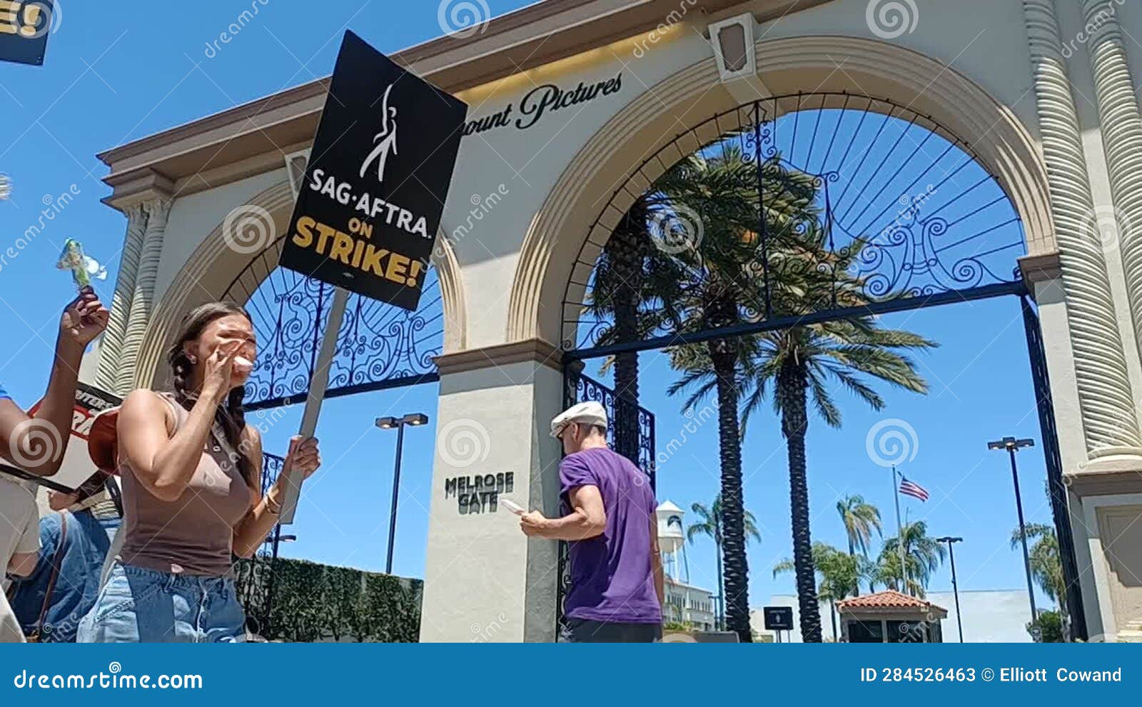Striking SAG AFTRA and WGA Members Picket Paramount Pictures Stock ... Striking SAG AFTRA and WGA Members Picket Paramount Pictures Stock ...