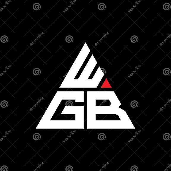 WGB Triangle Letter Logo Design with Triangle Shape. WGB Triangle Logo ...