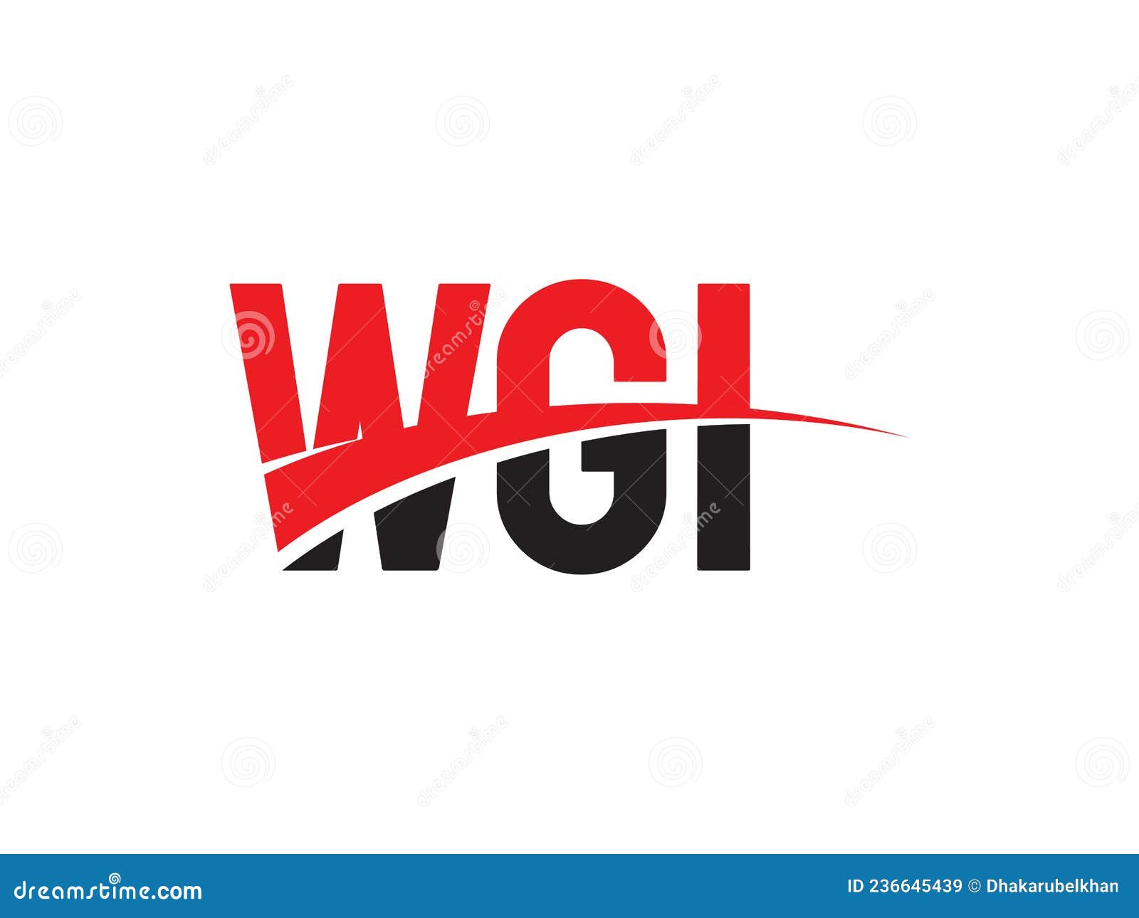 WGI Letter Initial Logo Design Vector Illustration Stock Vector ...