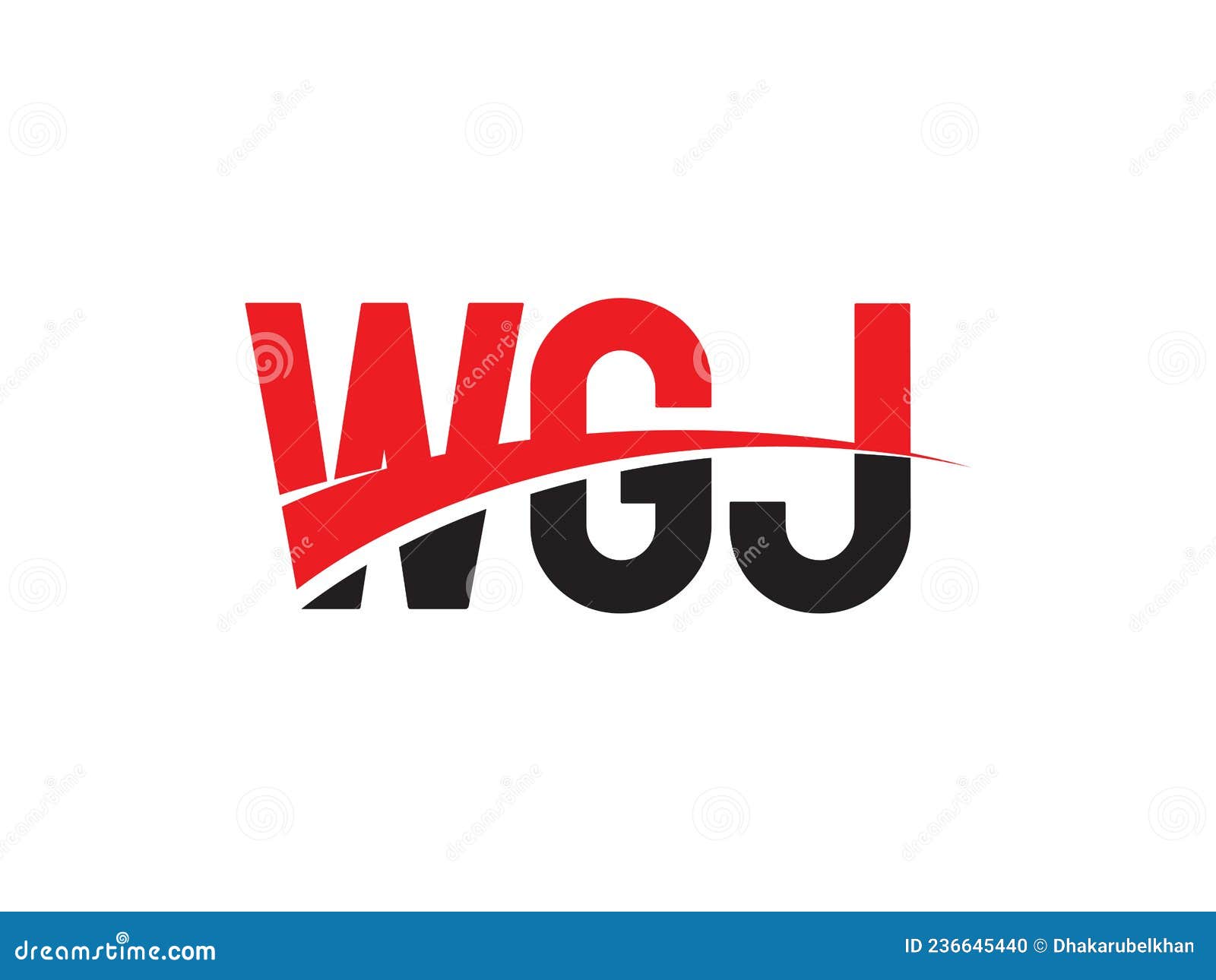 WGJ Letter Initial Logo Design Vector Illustration Stock Vector ...