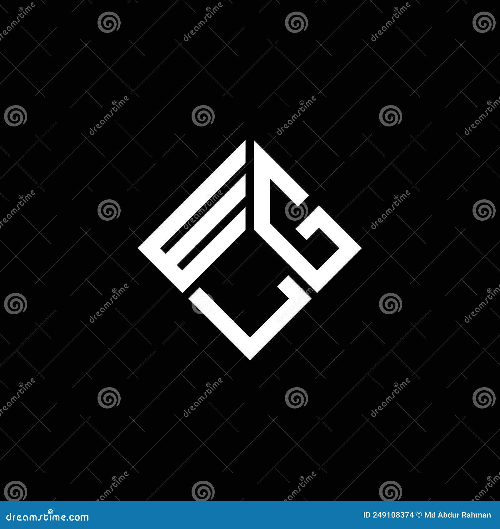 WGL Letter Logo Design on Black Background. WGL Creative Initials ...