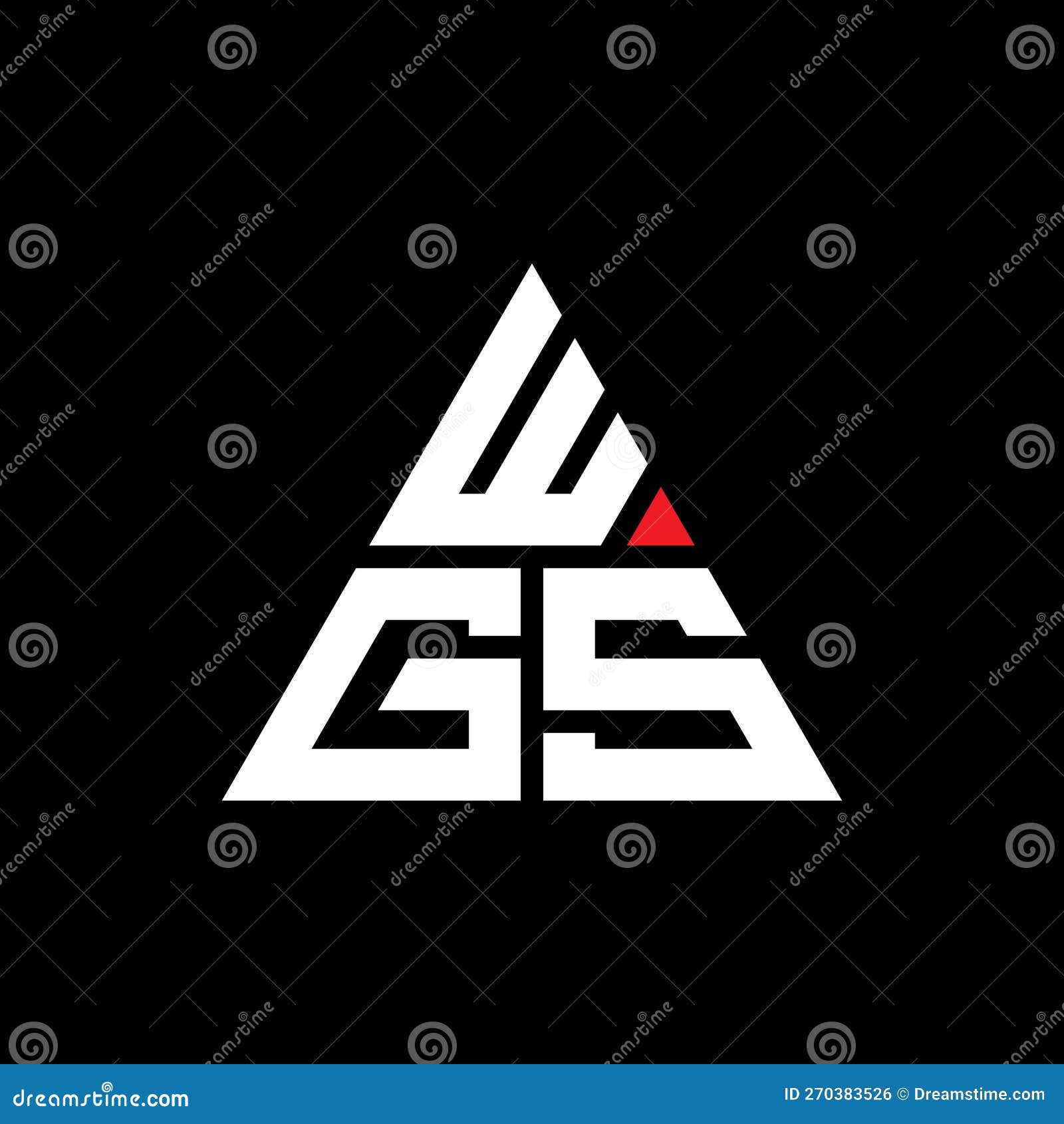 WGS Triangle Letter Logo Design with Triangle Shape. WGS Triangle Logo ...