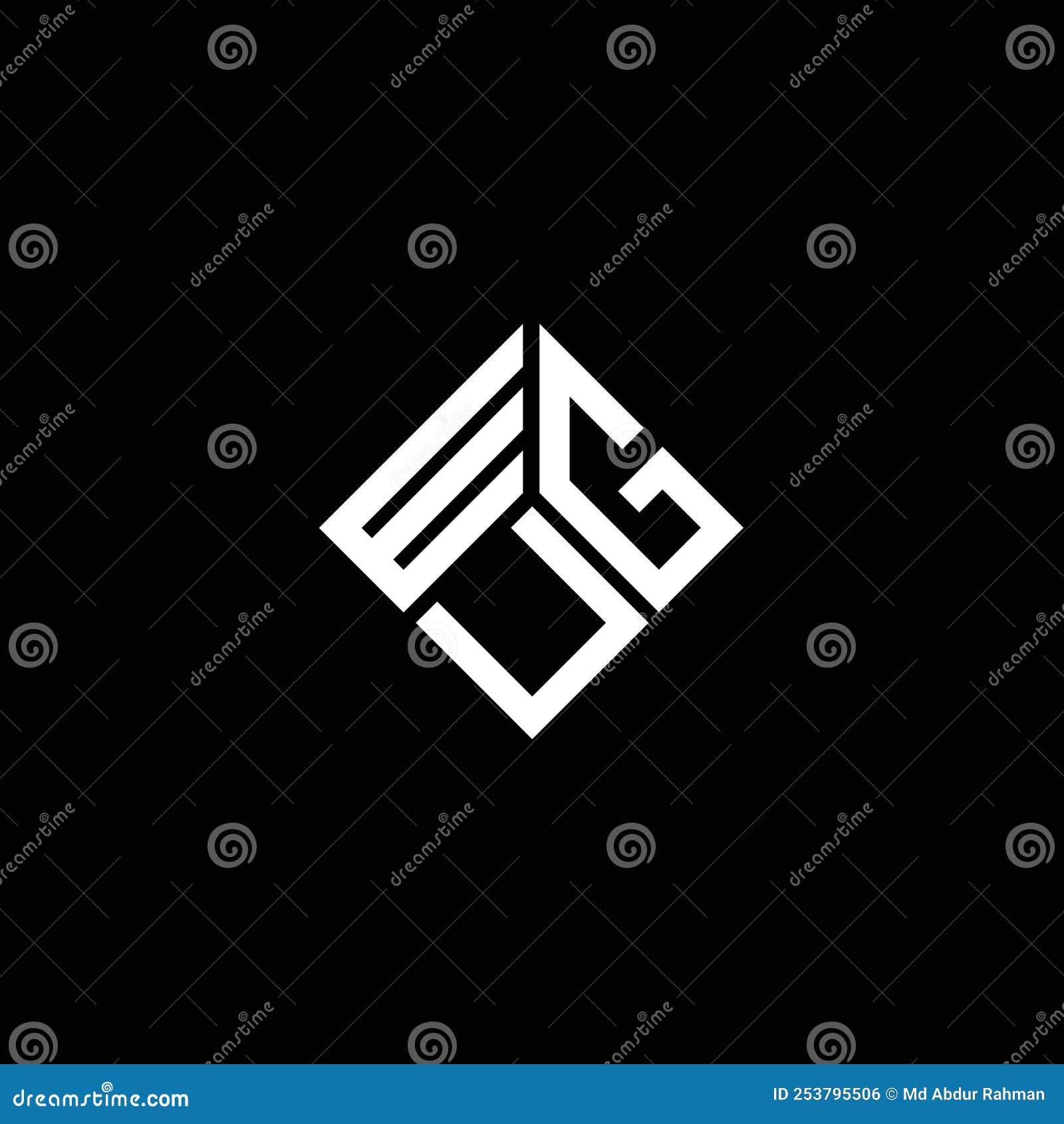 WGU Letter Logo Design on WHITE Background. WGU Creative Initials ...