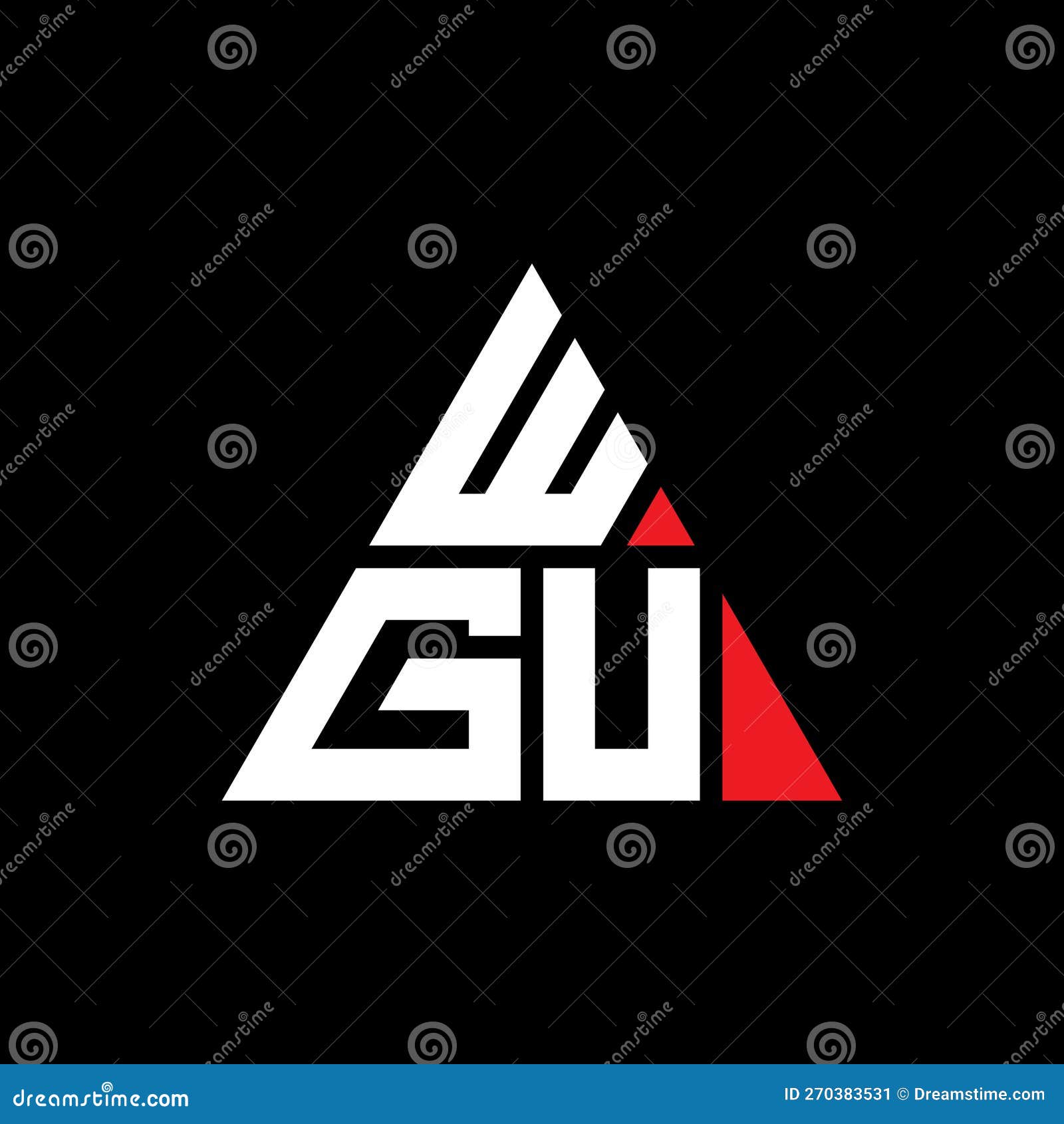 WGU Triangle Letter Logo Design with Triangle Shape. WGU Triangle Logo ...