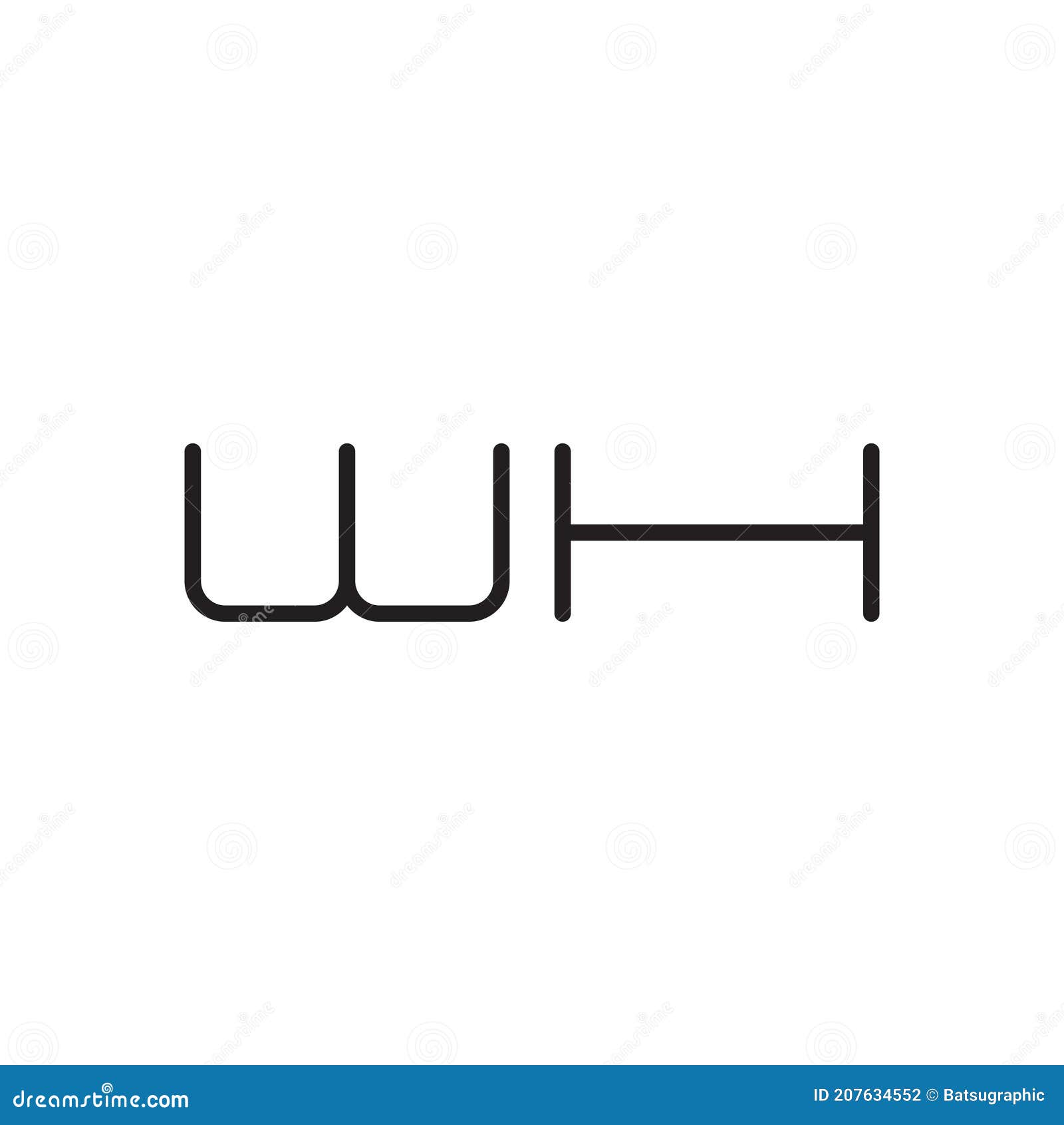 Wh Initial Letter Vector Logo Icon Stock Vector - Illustration of ...