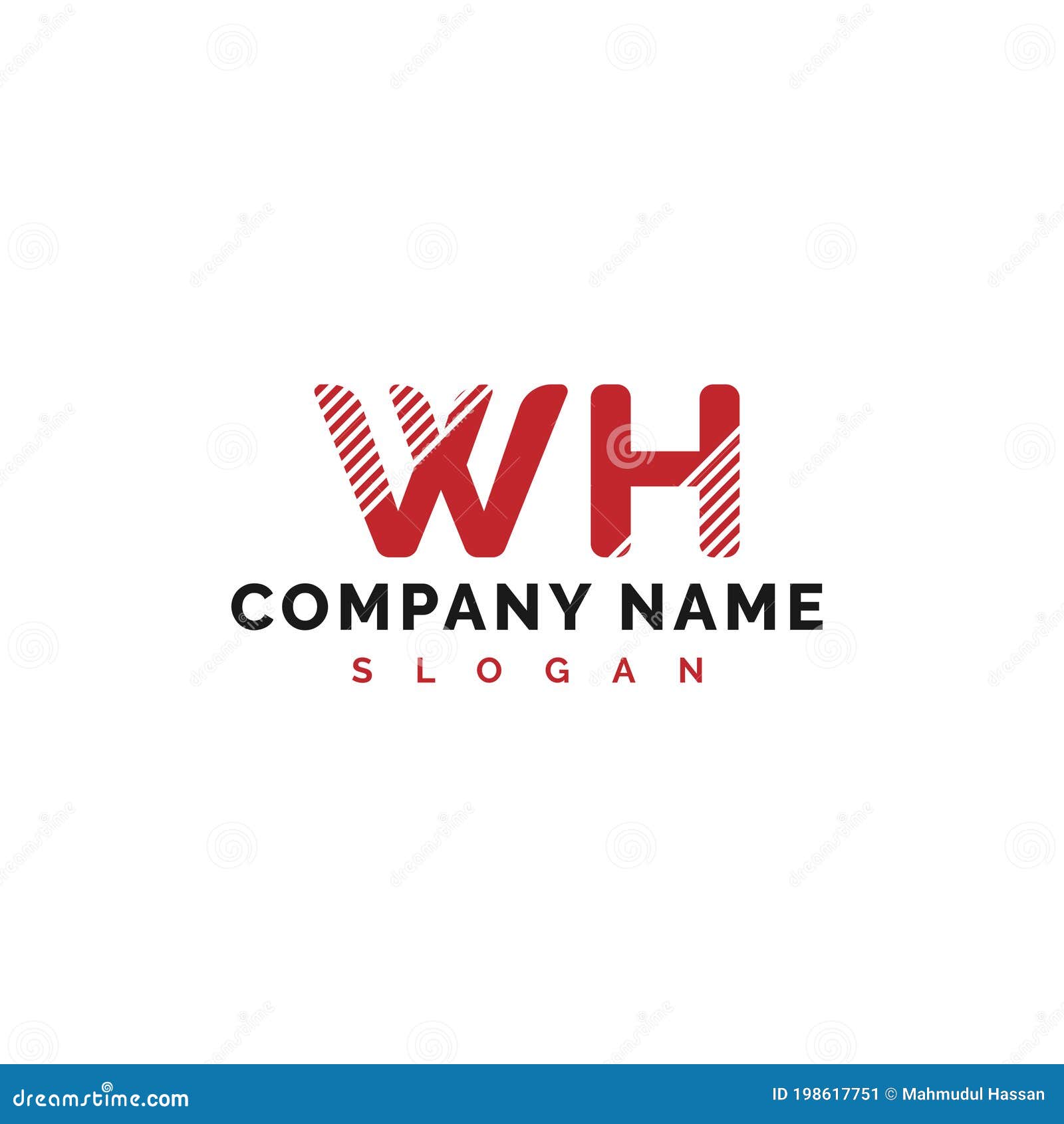 WH Letter Logo Design. WH Letter Logo Vector Illustration - Vector ...