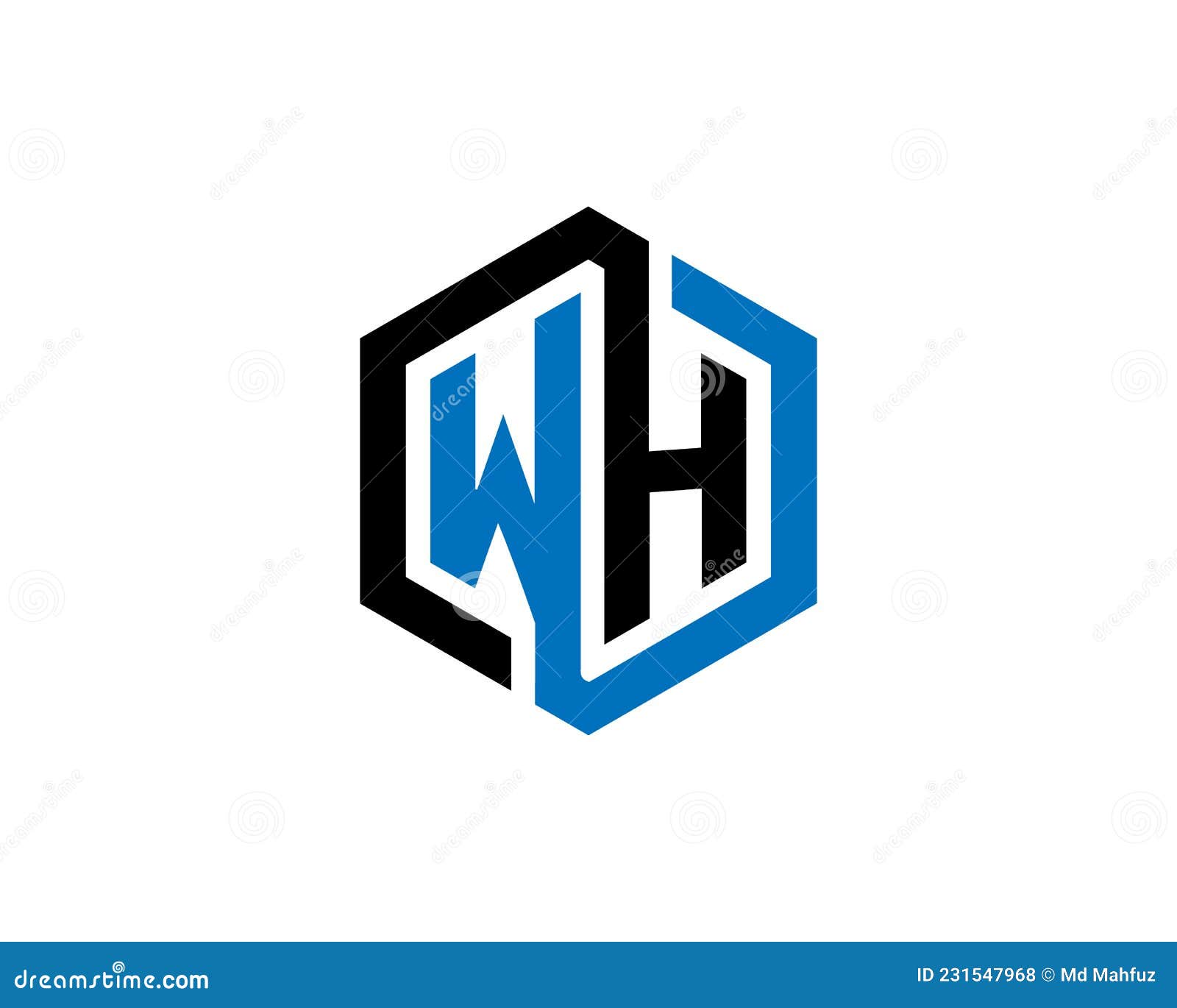 WH Letter Logo and Icon Vector Stock Vector - Illustration of alphabet ...