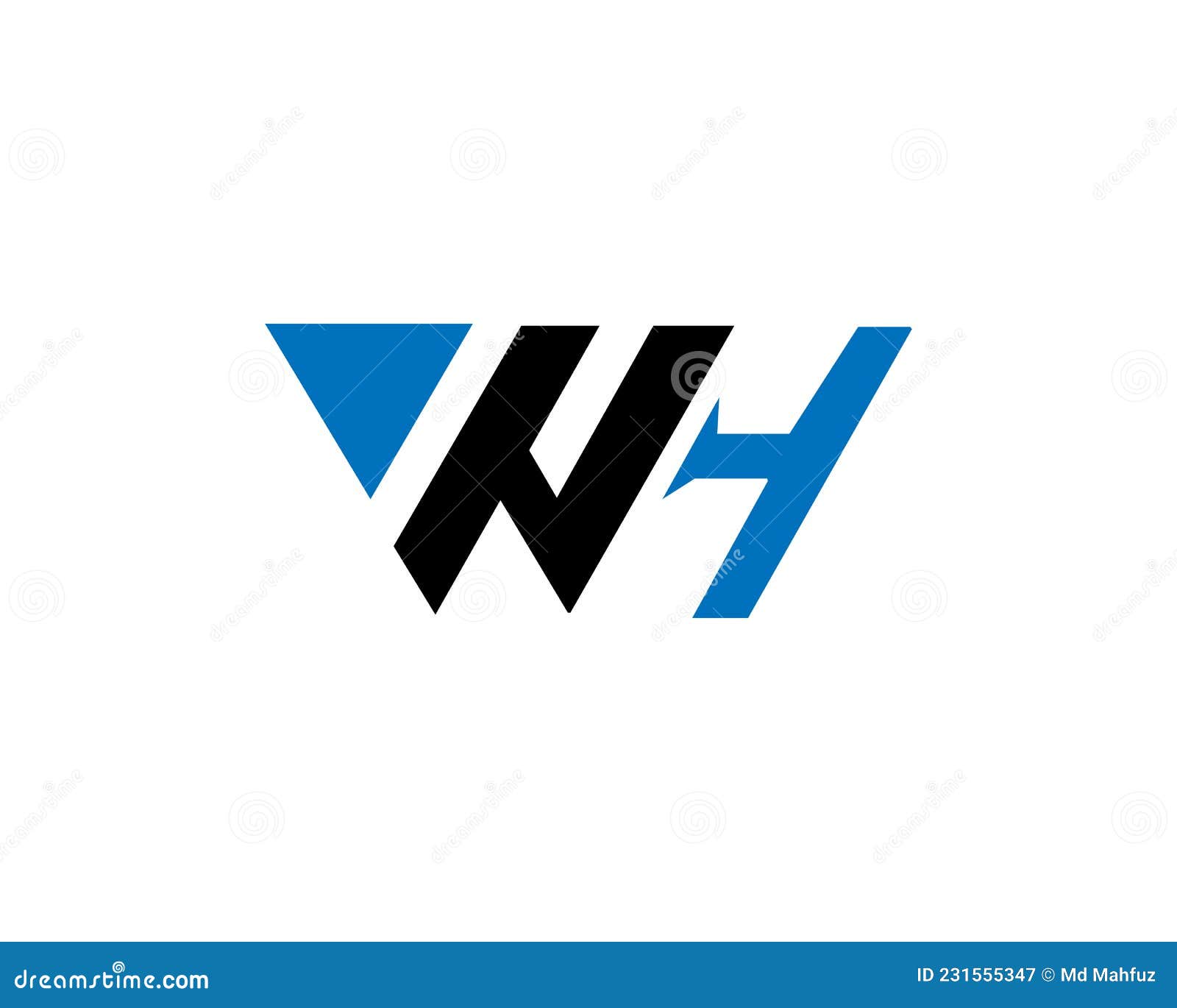 WH Letter Logo and Icon Vector Stock Vector - Illustration of identity ...