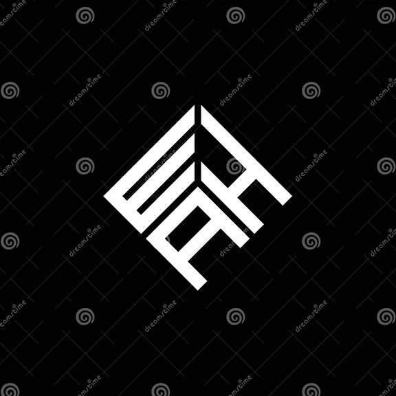WHA Letter Logo Design on Black Background. WHA Creative Initials ...