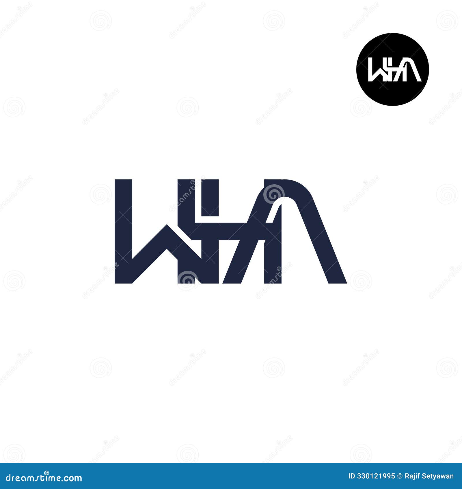 WHA Logo Letter Monogram Design Stock Vector - Illustration of ...