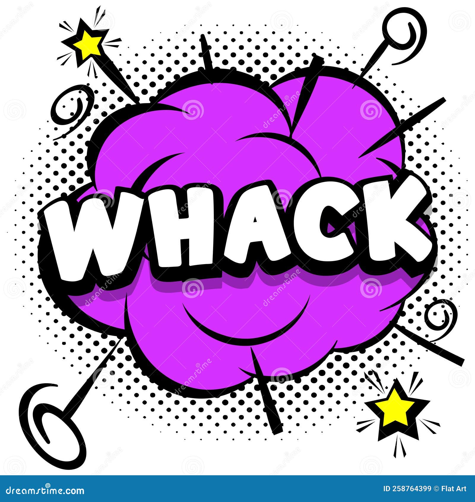 Whack Comic Bright Template With Speech Bubbles On Colorful Frames ...