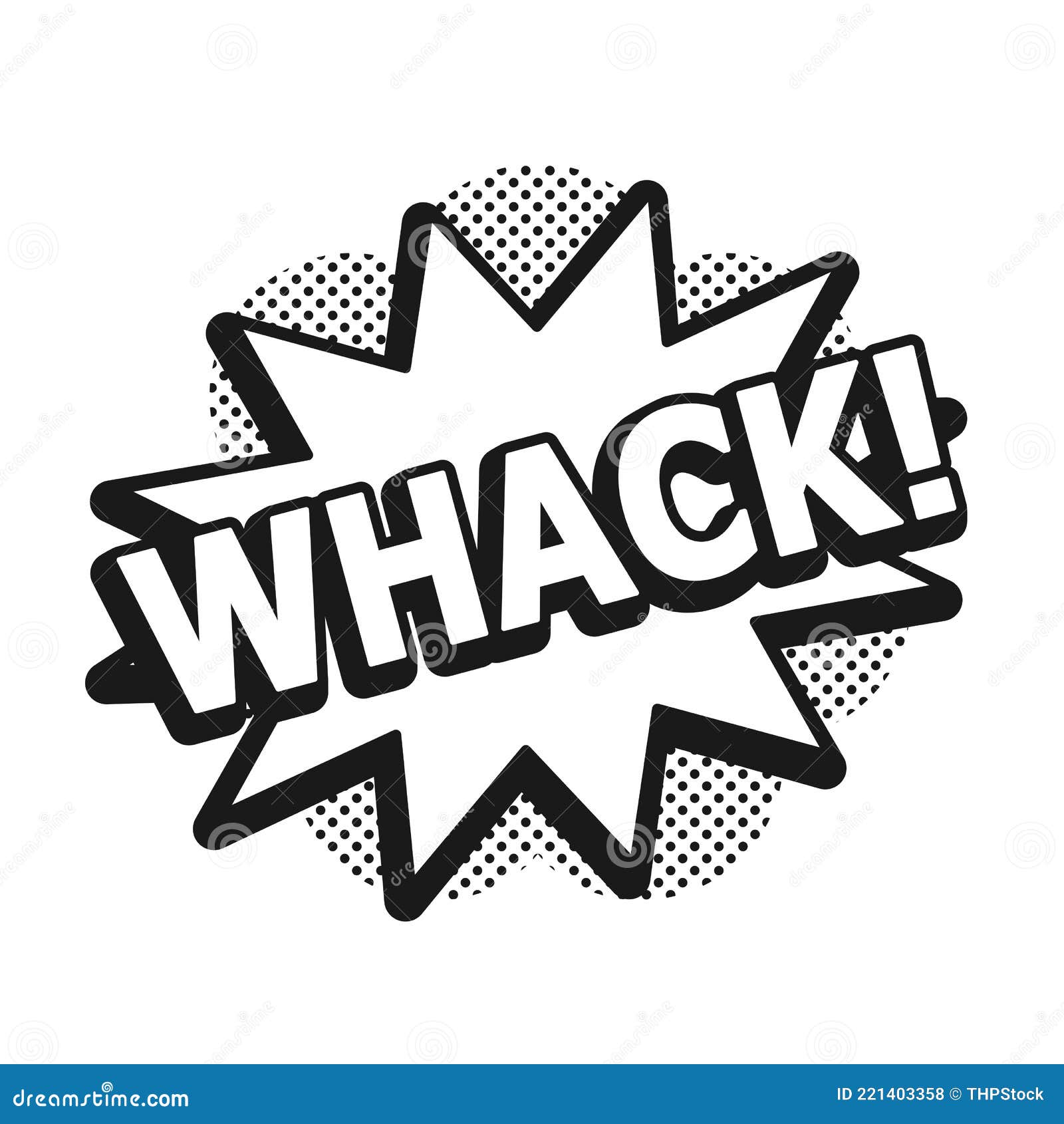 Whack Comic Explosion Vector Stock Vector - Illustration of balloon ...
